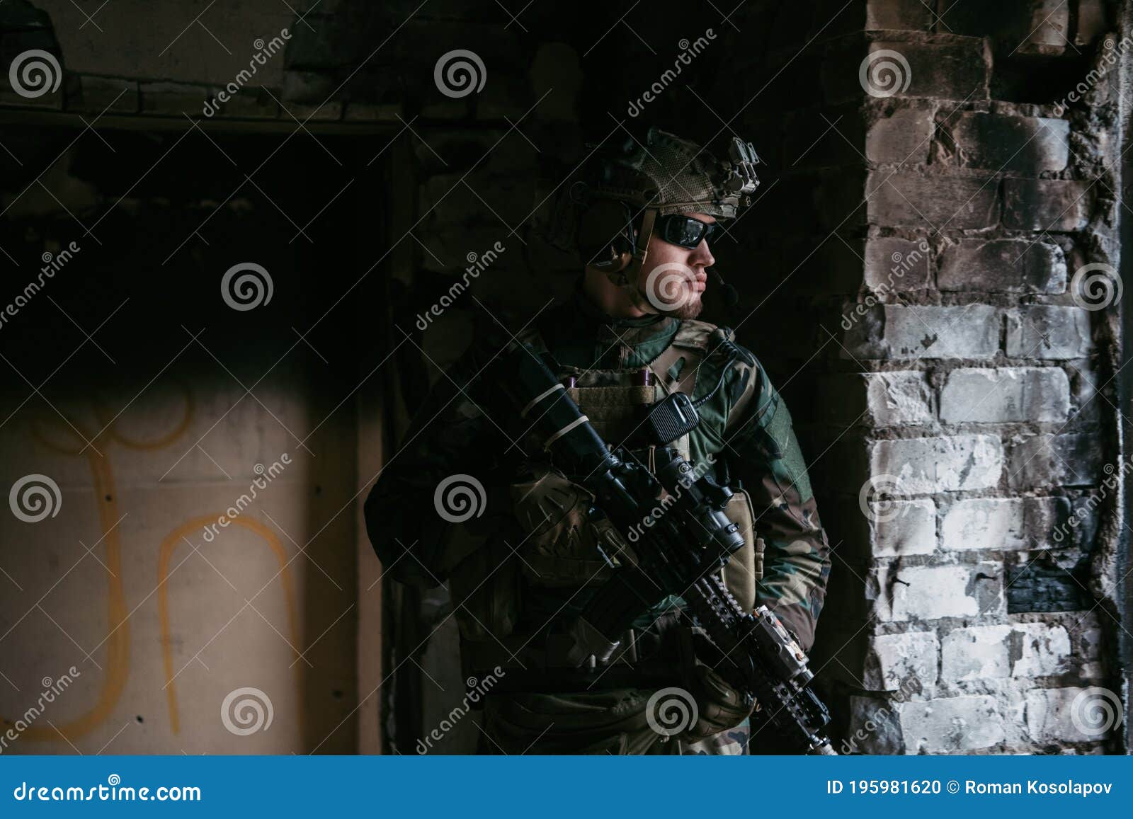 A Thoughtful Soldier, Resting from a Military Operation while it is ...