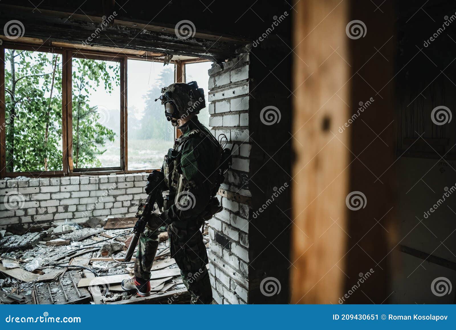 A Thoughtful Soldier, Resting from a Military Operation while it is ...