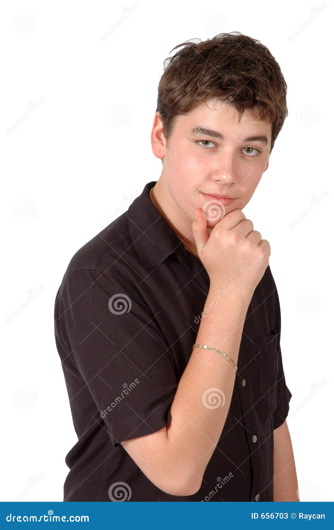 Thoughtful Teenage Boy stock image. Image of individuality - 656703