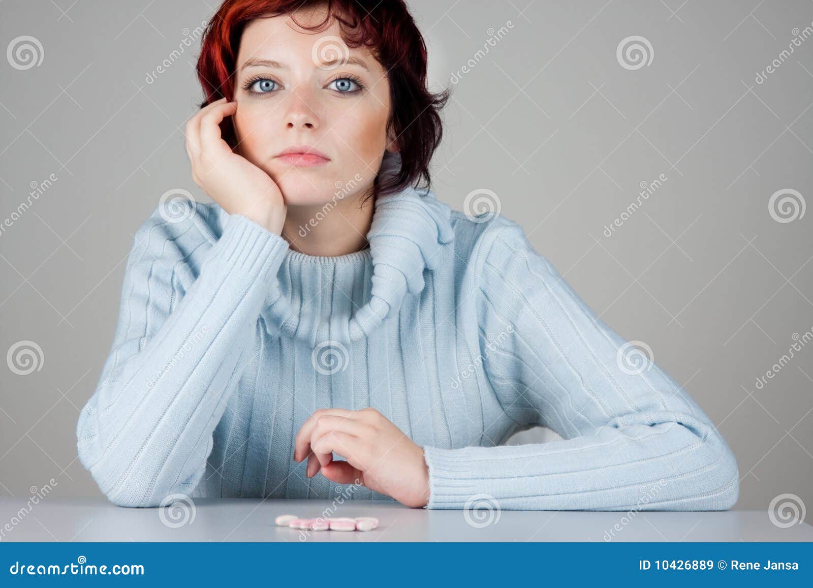 Thoughtful Woman stock image. Image of caucasian, meditate - 10426889