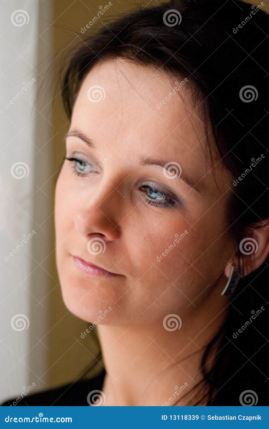 Thoughtful woman stock image. Image of daydreaming, preoccupied - 13118339