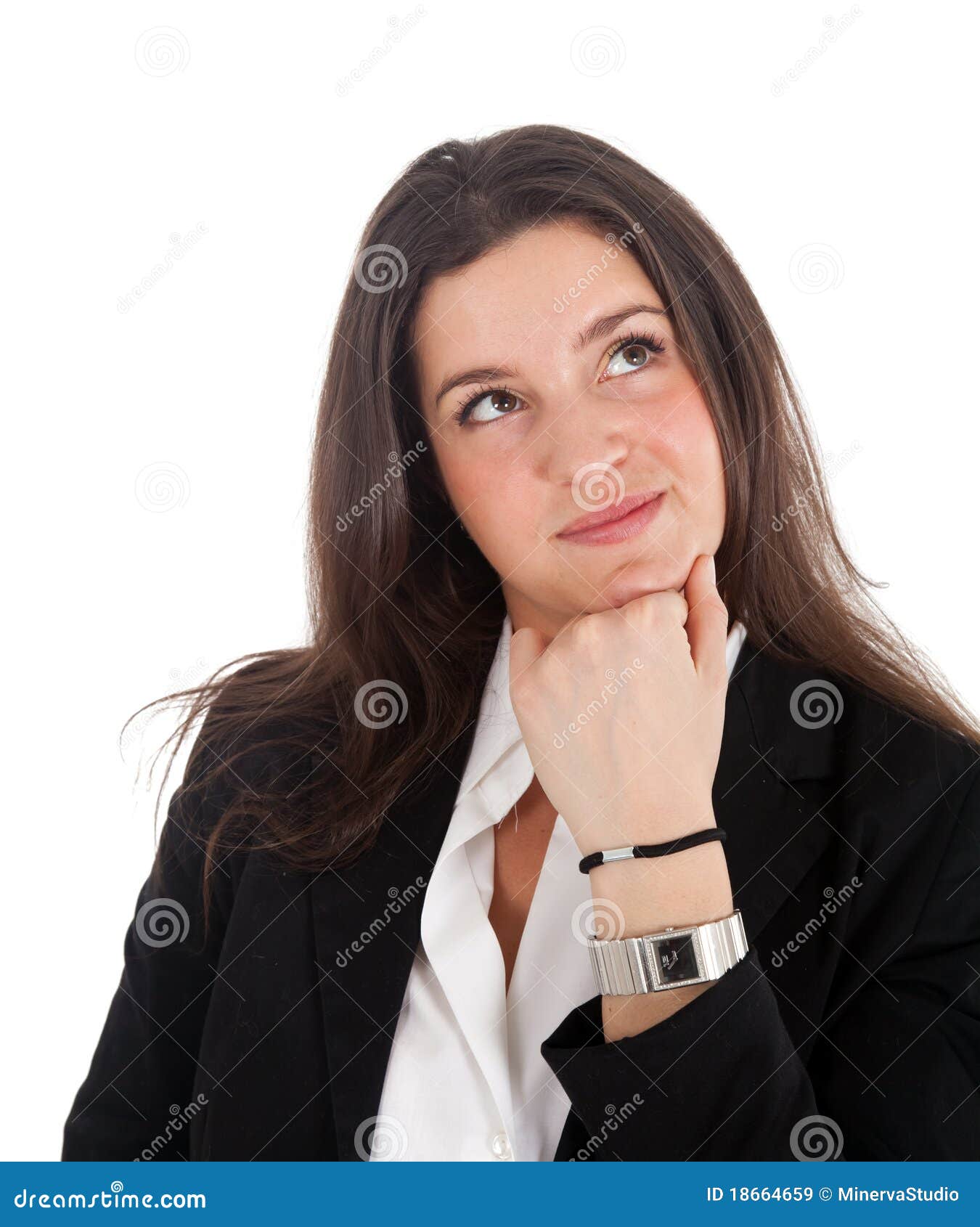 Thoughtful woman stock image. Image of concentration - 18664659