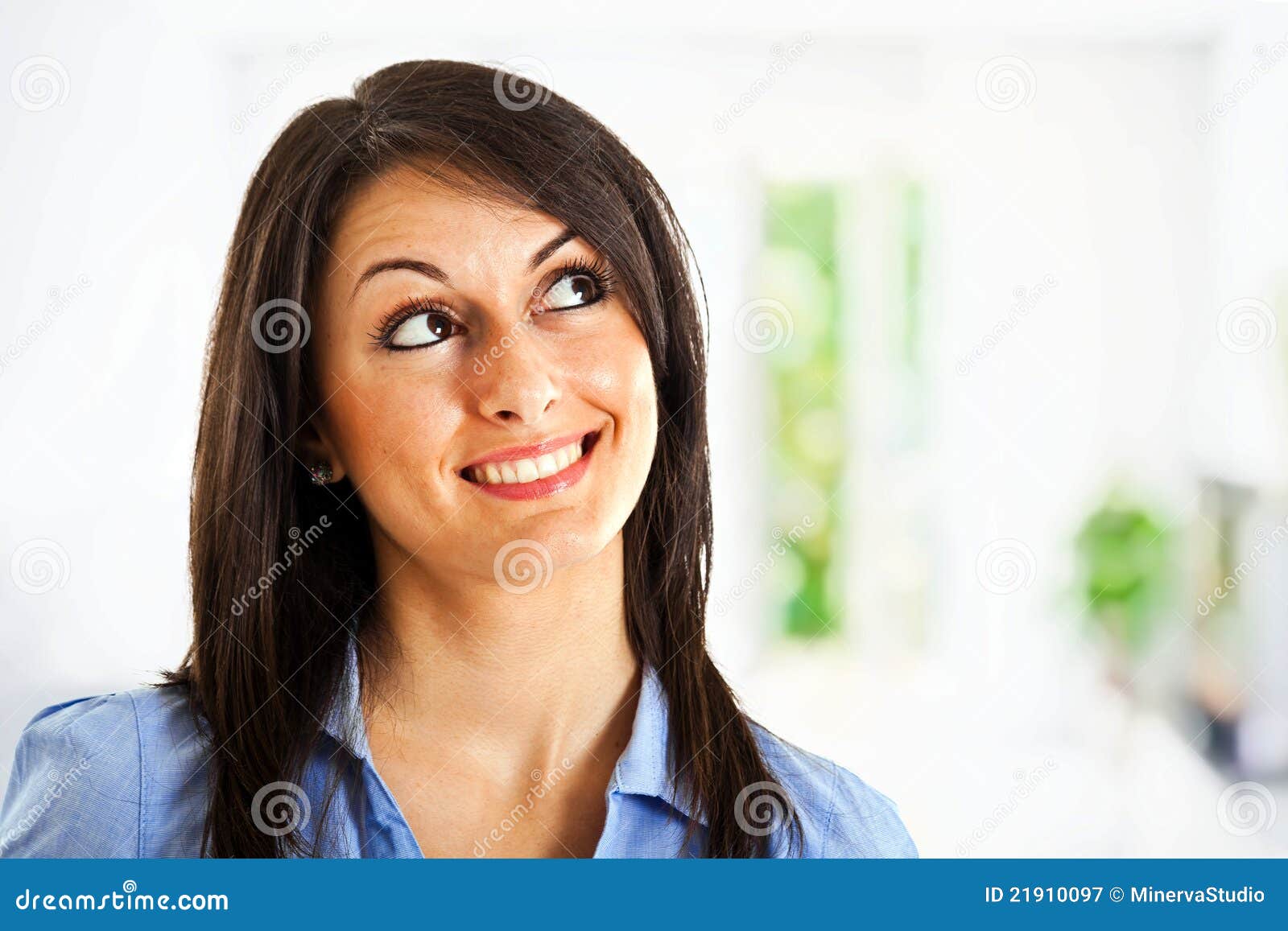 Thoughtful woman stock image. Image of business, girl - 21910097