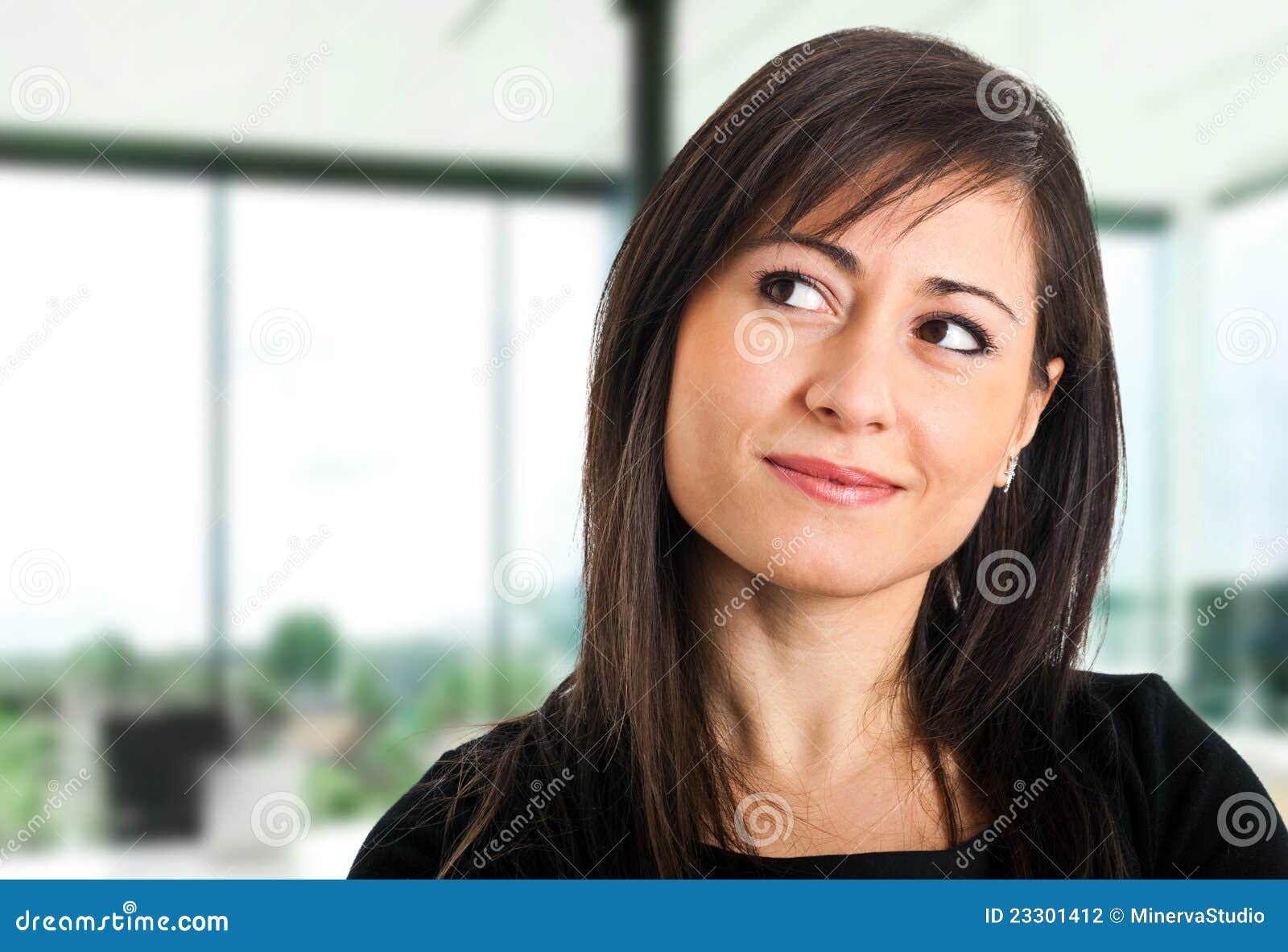 Thoughtful woman stock photo. Image of hand, choice, businesswoman ...