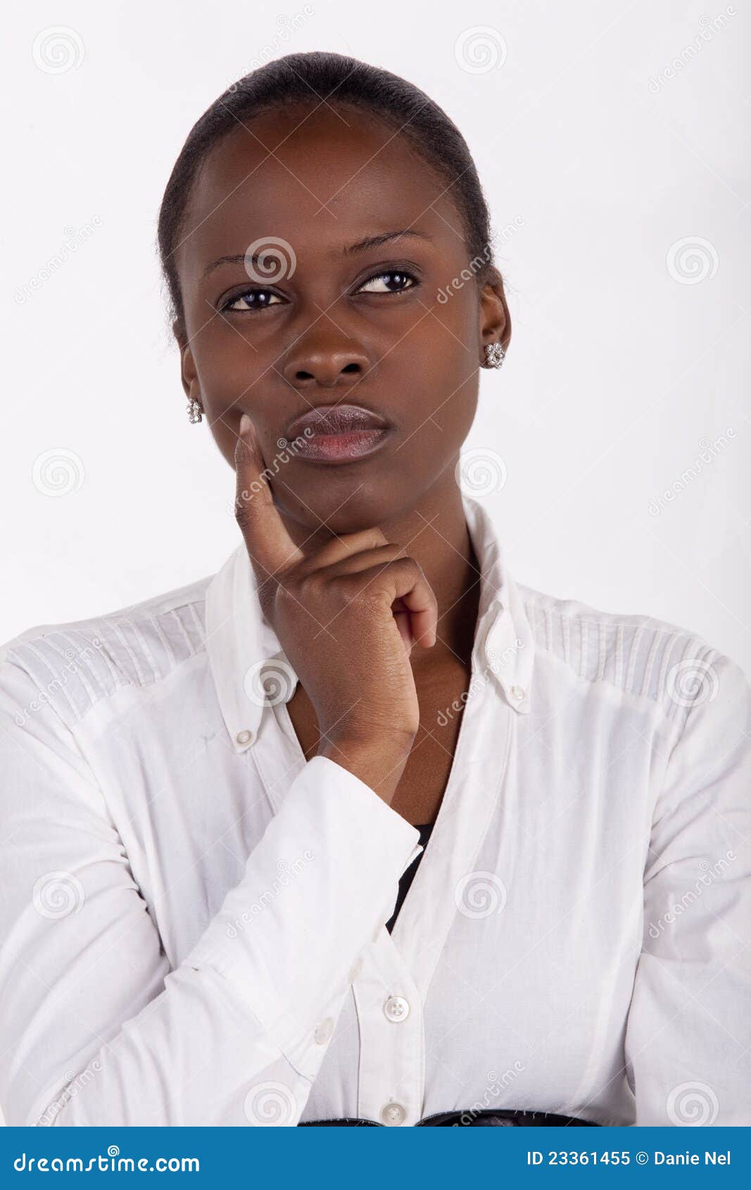 Thoughtful woman stock image. Image of looking, female - 23361455