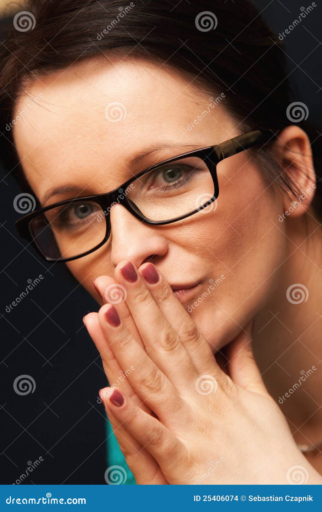 Thoughtful Woman stock photo. Image of shocked, beauty - 25406074