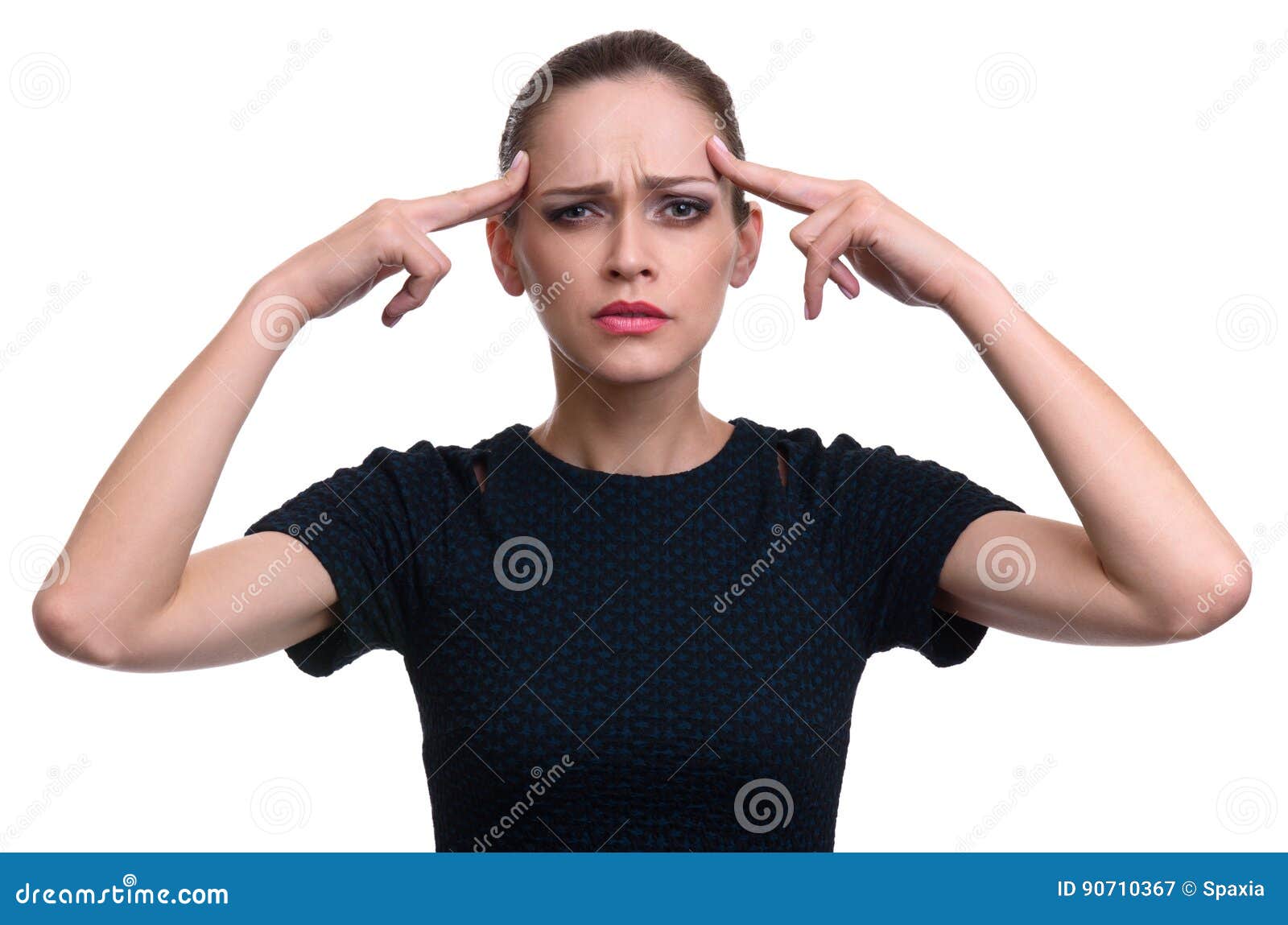 Thoughtful Woman. Girl Thinking Hard about Problems Stock Image - Image ...