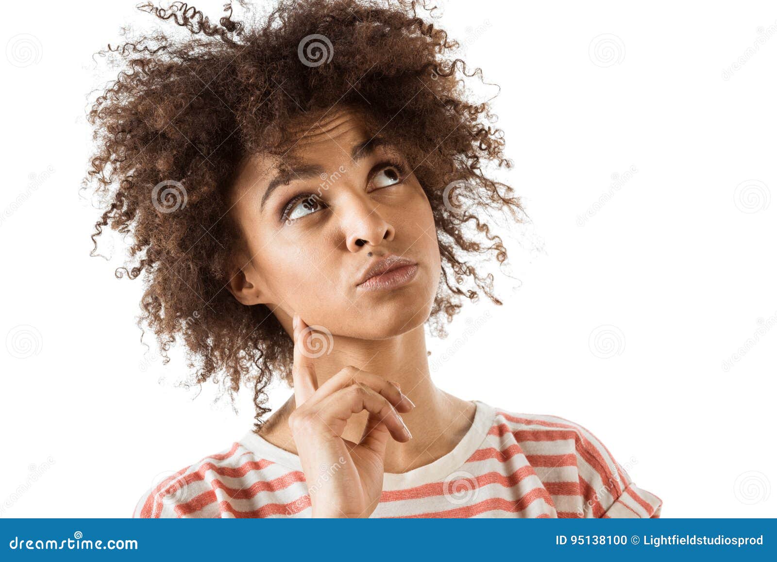 Thoughtful Woman Looking Away Isolated on White Stock Photo - Image of ... Thoughtful Woman Looking Away Isolated on White Stock Photo - Image of ...