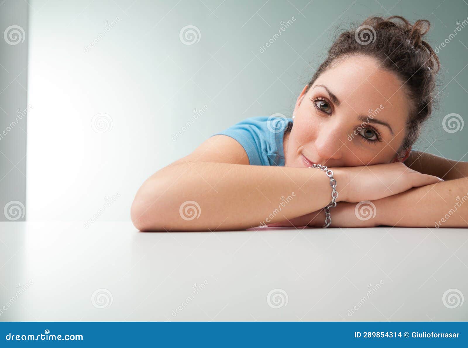 Thoughtful Woman in Office Values Collaborative Introspection Stock ...