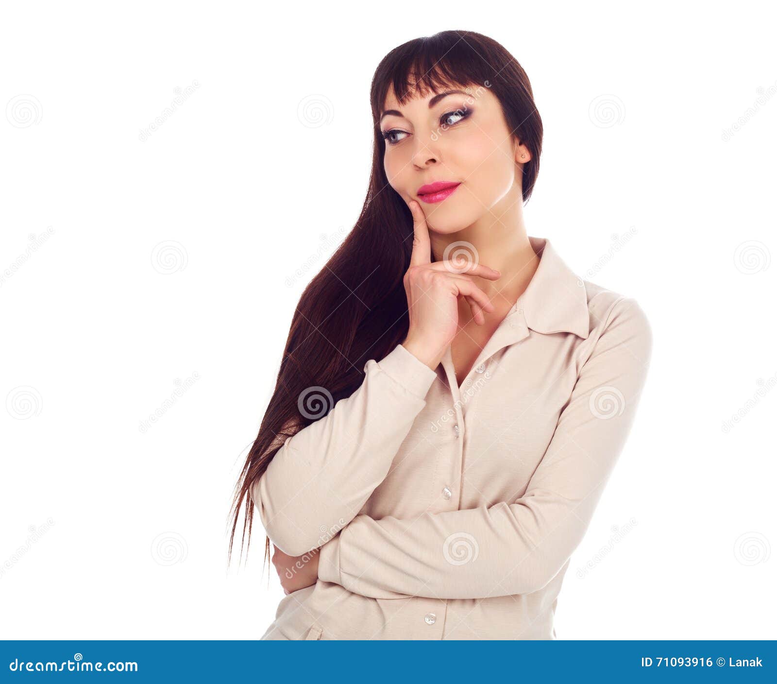 Thoughtful woman stock photo. Image of insides, joyful - 71093916