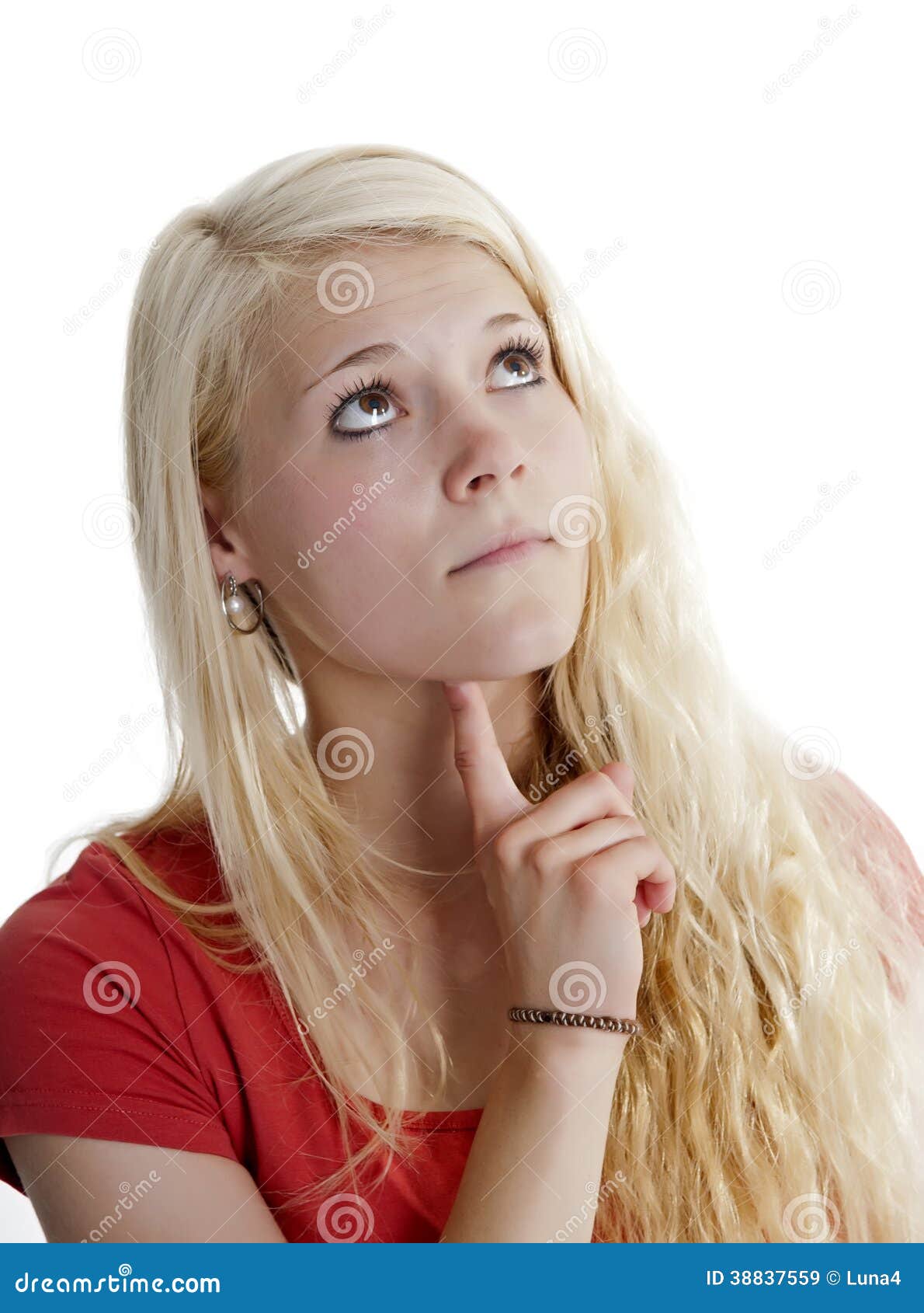 Thoughtful woman stock image. Image of vertical, thoughtful - 38837559