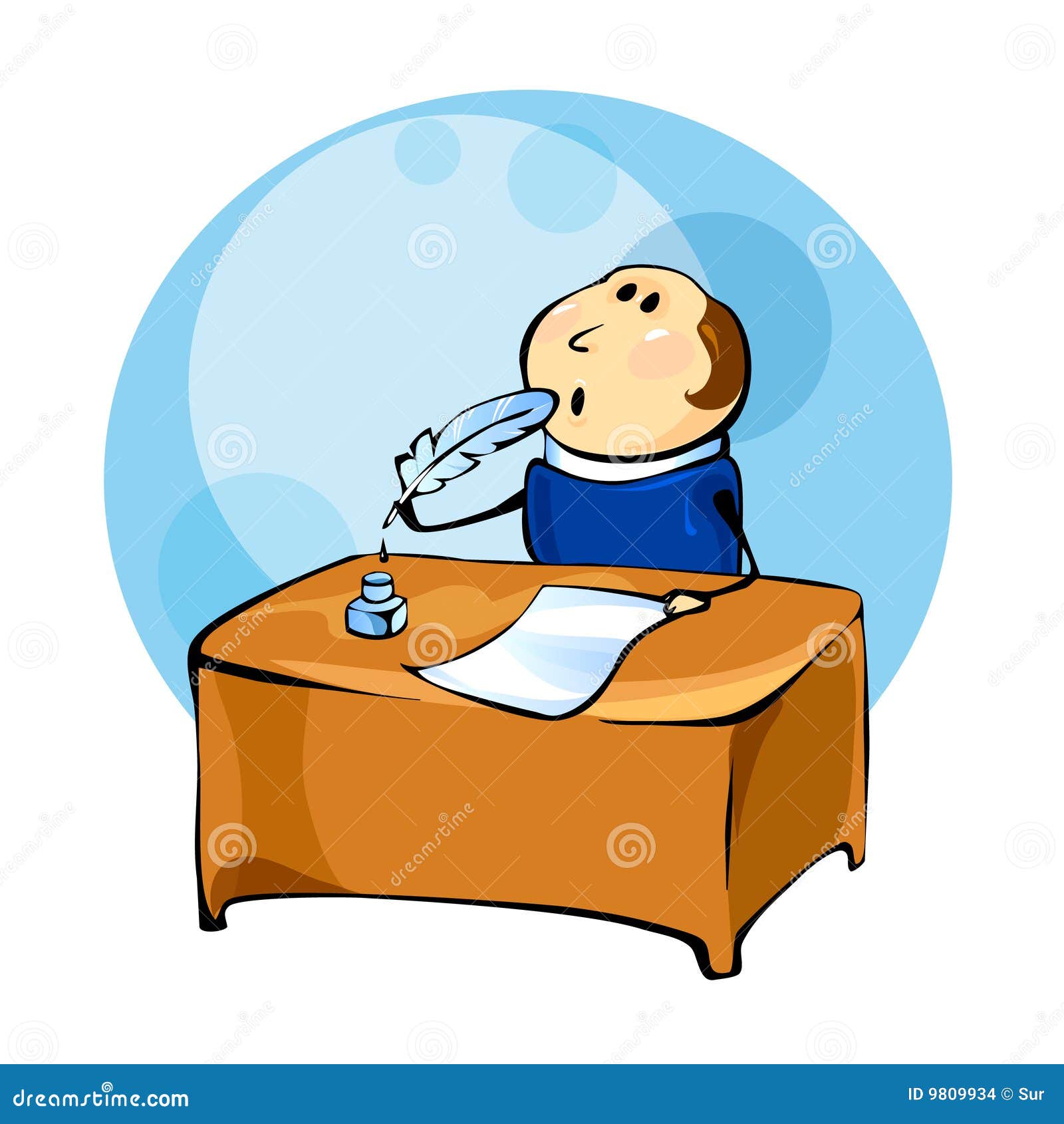 Thoughtful Writer Stock Photography | CartoonDealer.com #41408294