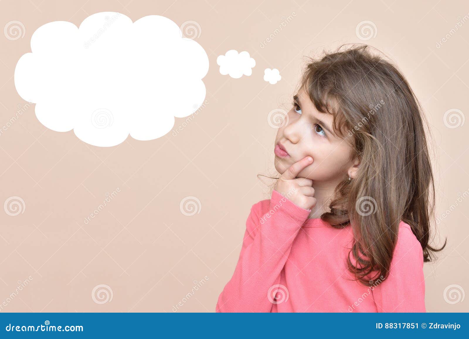 Thoughtful young girl stock image. Image of balloon, beautiful - 88317851