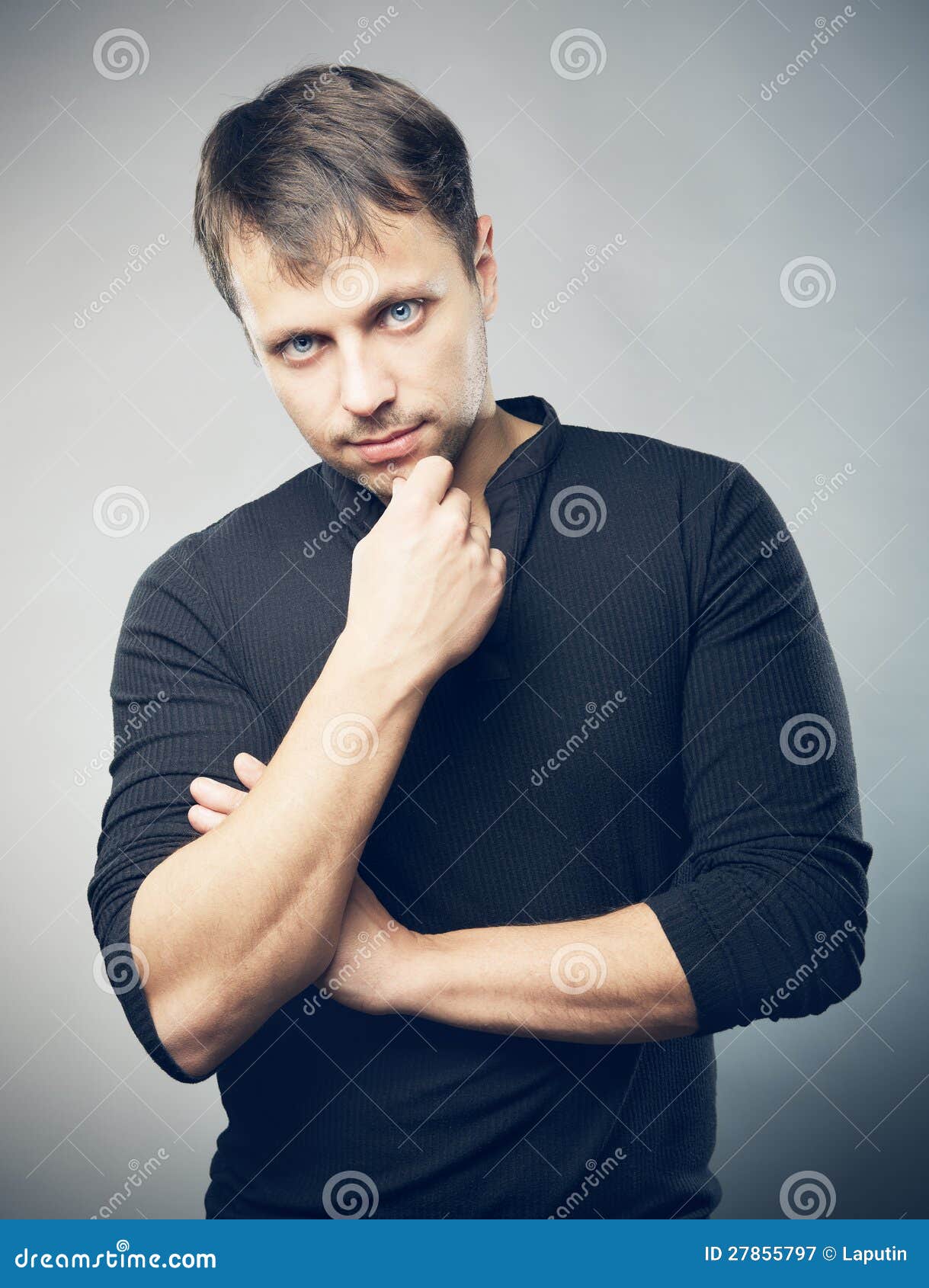 Thoughtful Young Man stock image. Image of dreaming, caucasian - 27855797