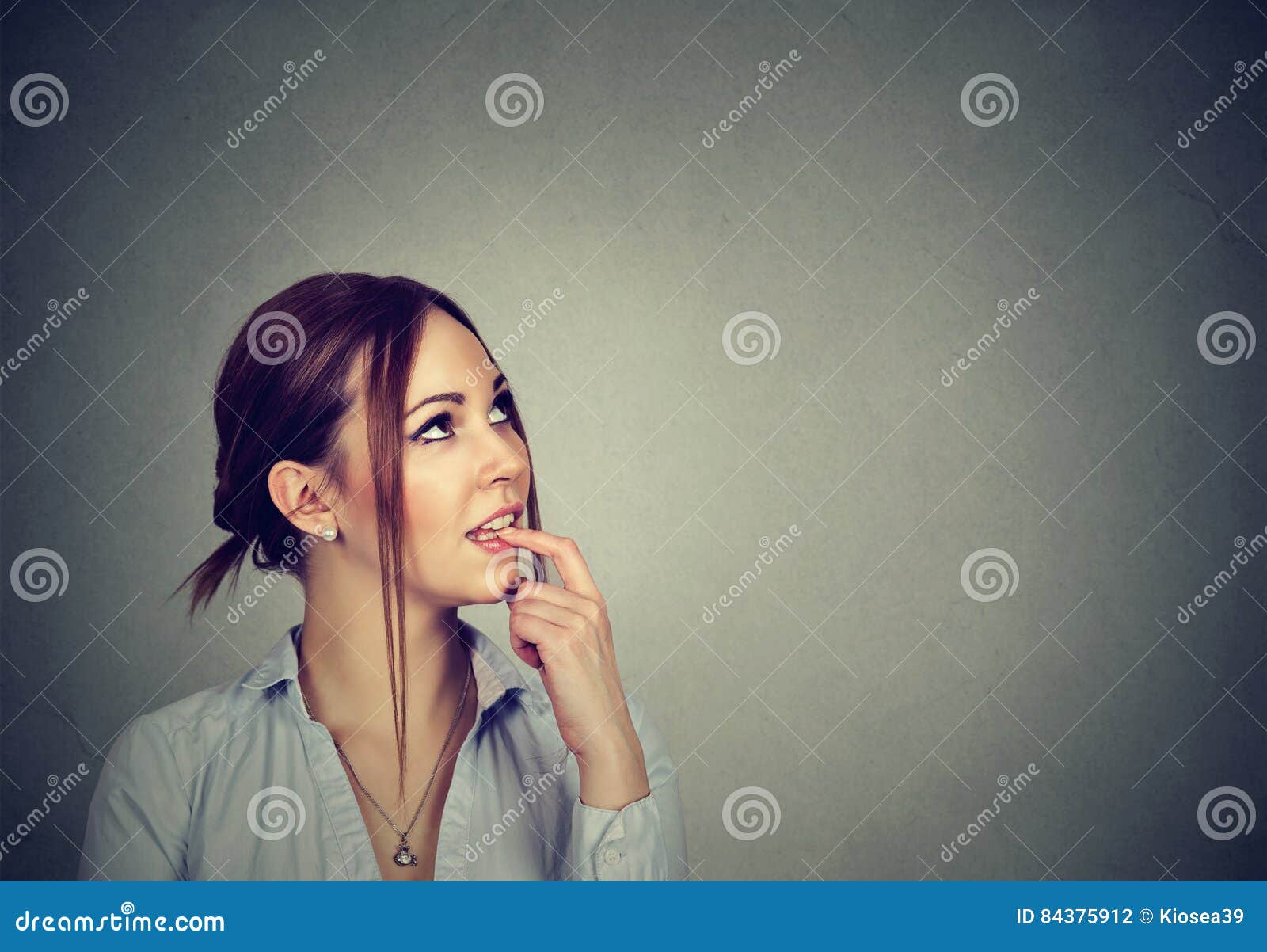 Thoughtful Young Woman Looking Up Stock Photo - Image of contemplate ... Thoughtful Young Woman Looking Up Stock Photo - Image of contemplate ...