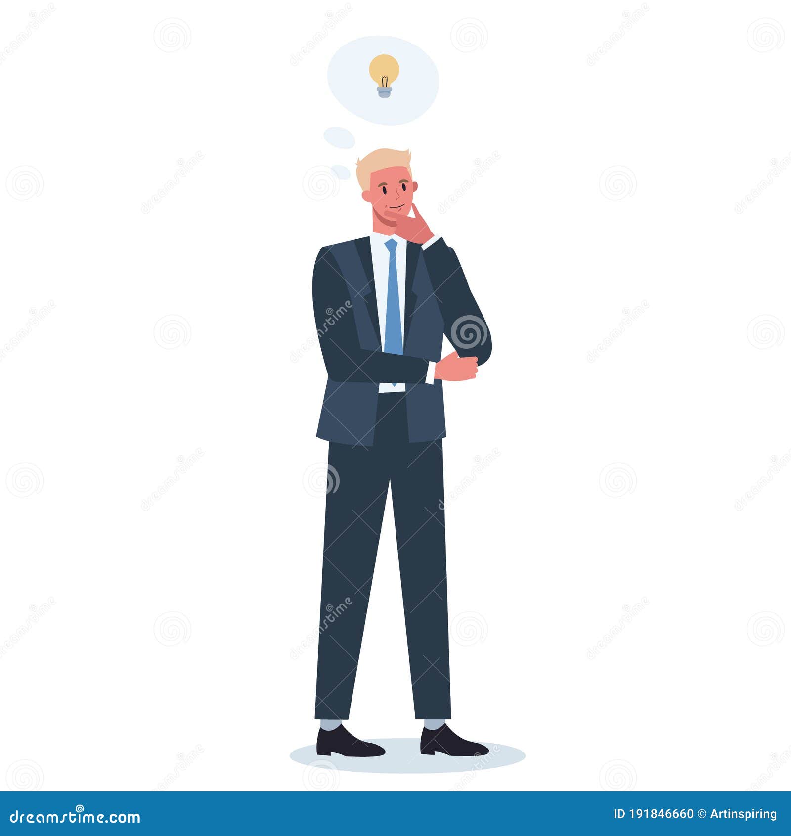 Thoughtfull Business People. Man Thinking in Search of Solutions Stock ...