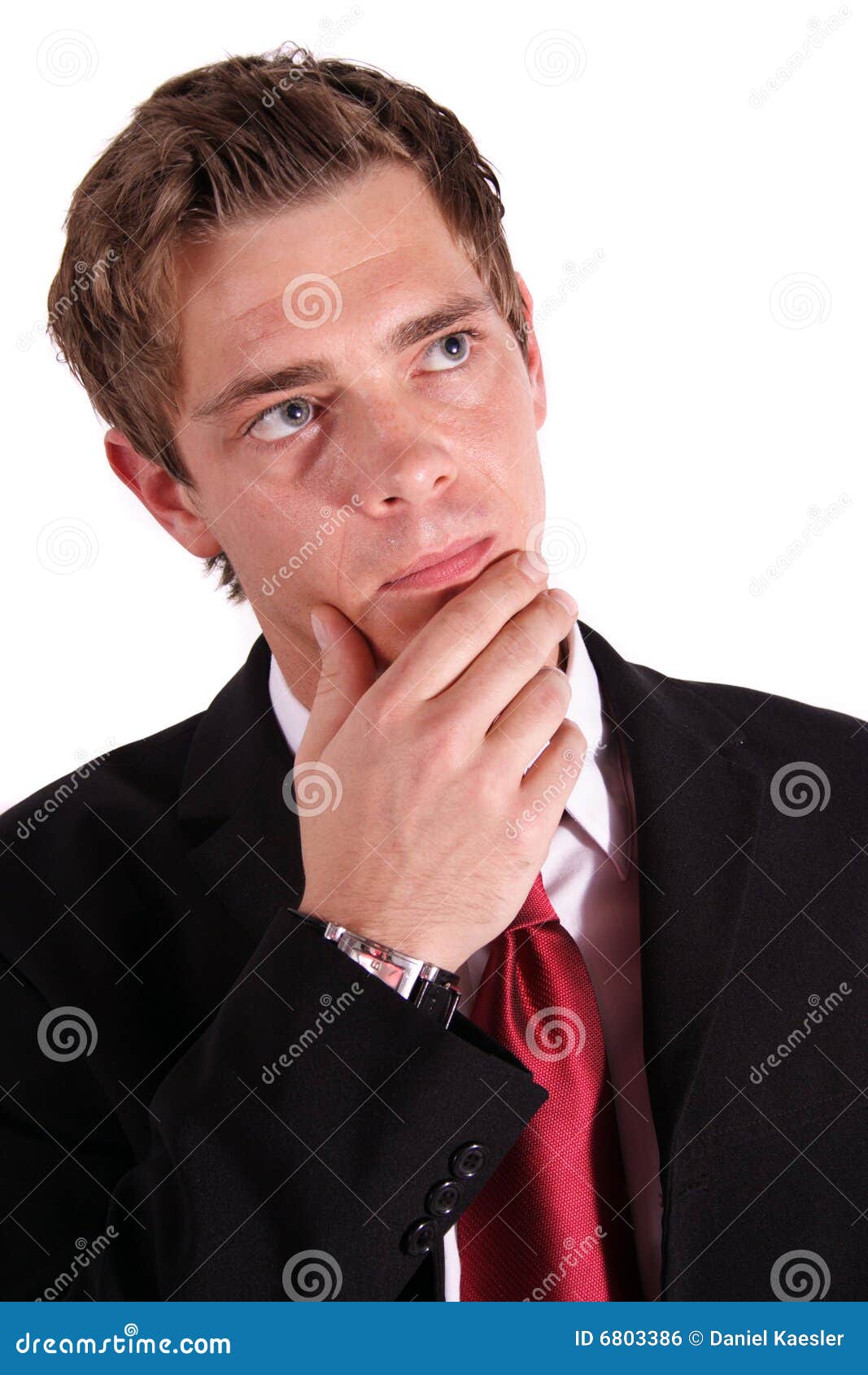 Thoughtfully employee stock photo. Image of consulter - 6803386
