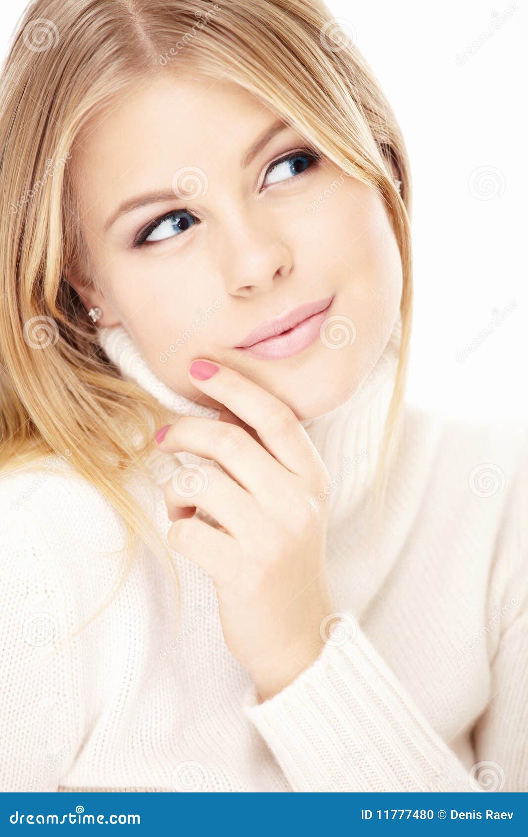 Thoughtfulness stock photo. Image of front, head, female - 11777480