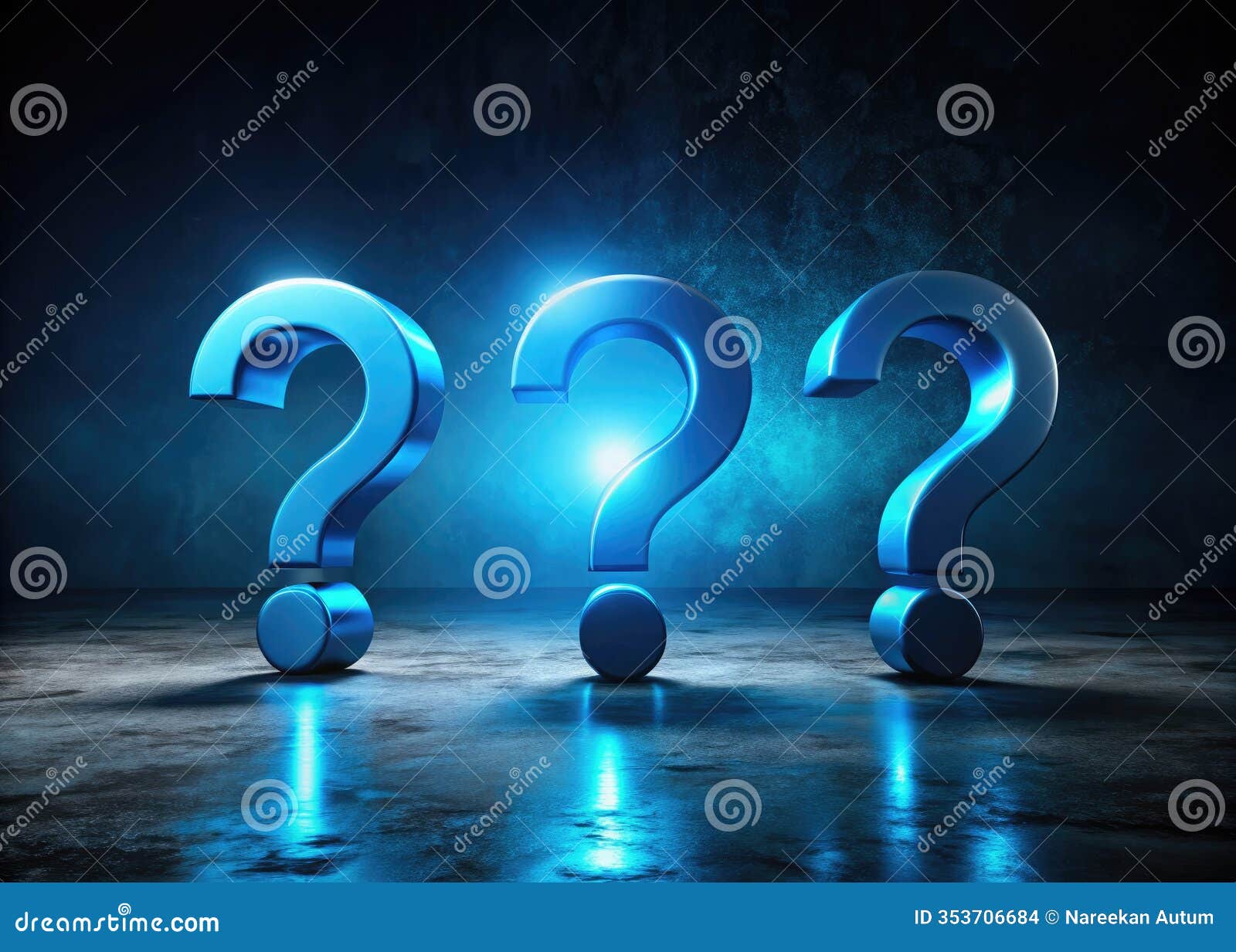 A ThoughtProvoking Landscape of Mysterious Blue Question Marks a ...