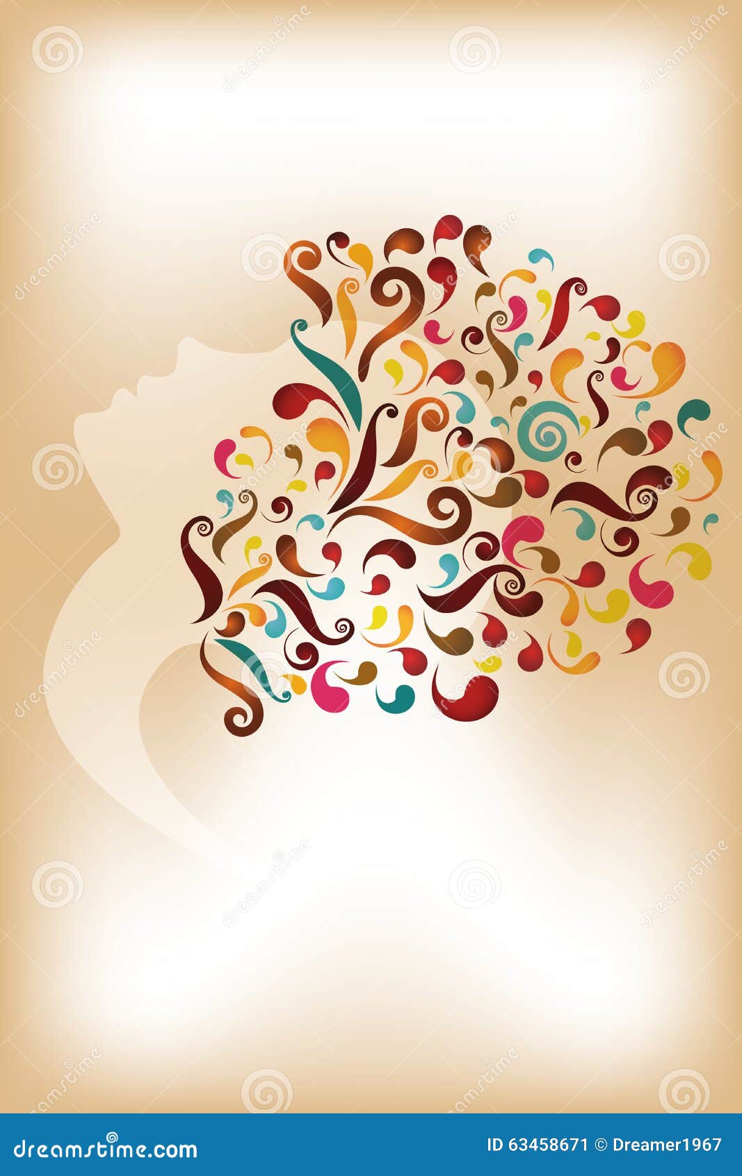 Thoughts are colorful stock vector. Illustration of intellect - 63458671