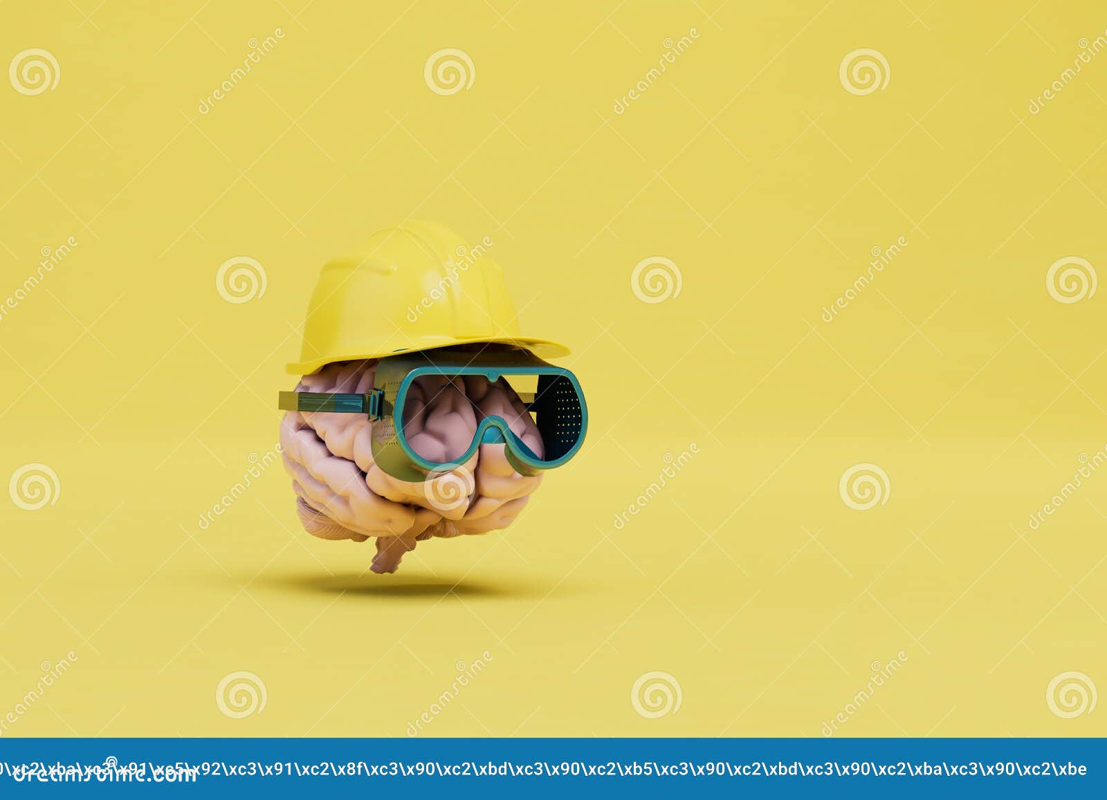 Thoughts about the Construction Project. Brain in a Protective Helmet ...
