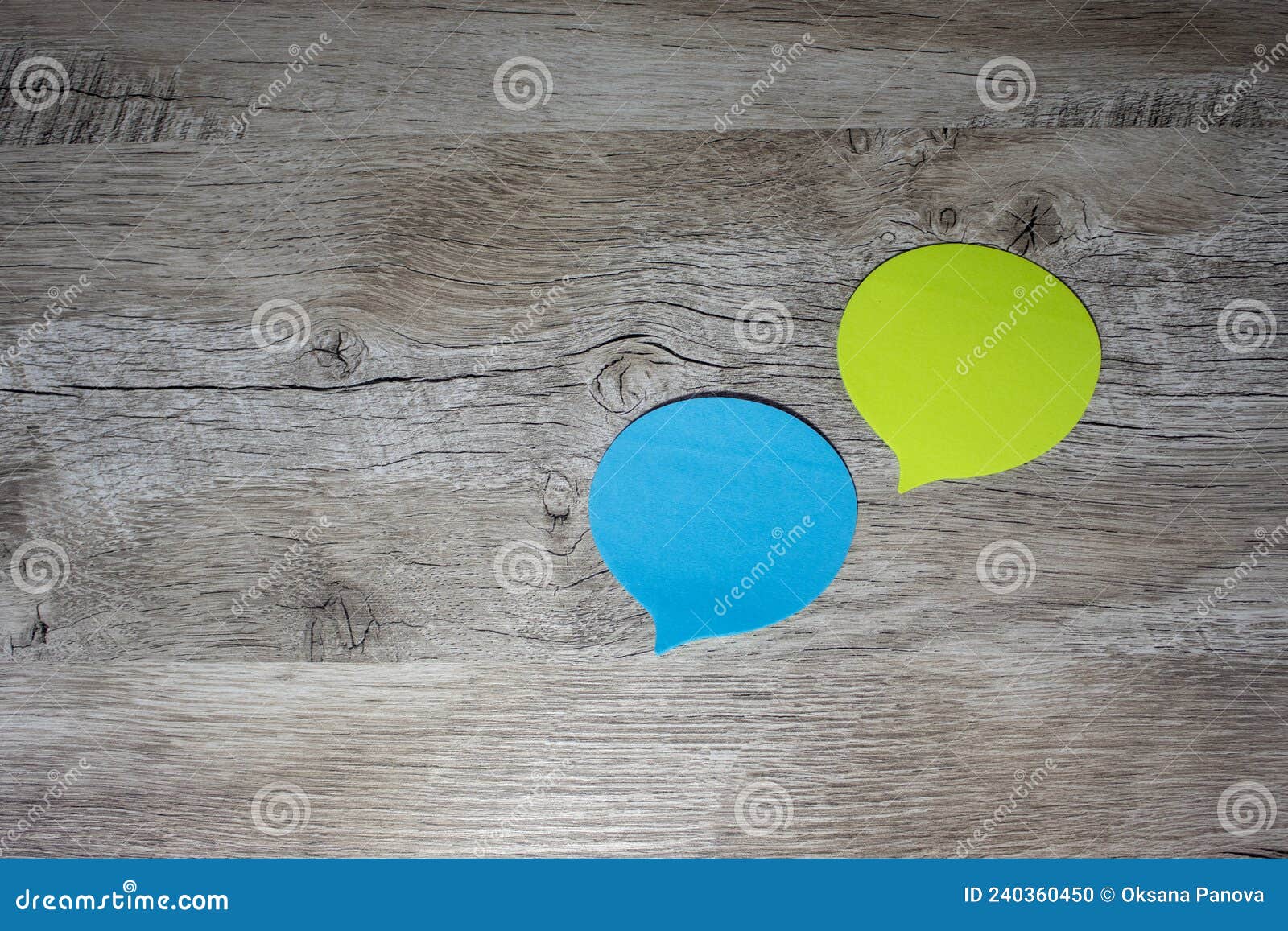 Thoughts in the Form of a Colored Paper Sticker. Speech Bubbles on a ...