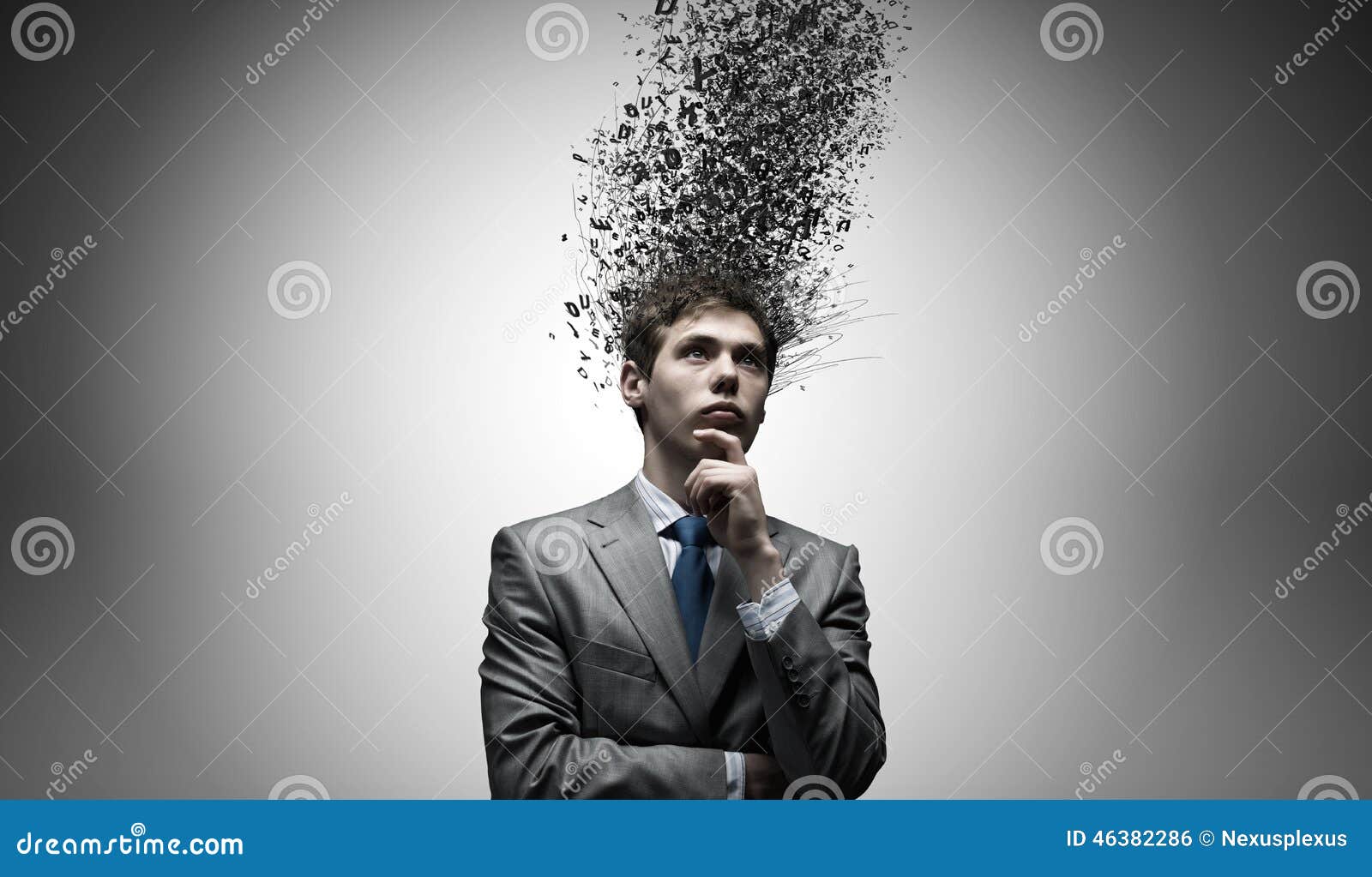 Thoughts in head stock photo. Image of confusion, lost - 46382286