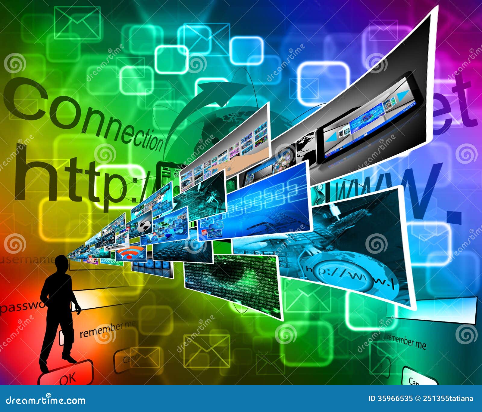 Thoughts of High Technology Stock Illustration - Illustration of ...