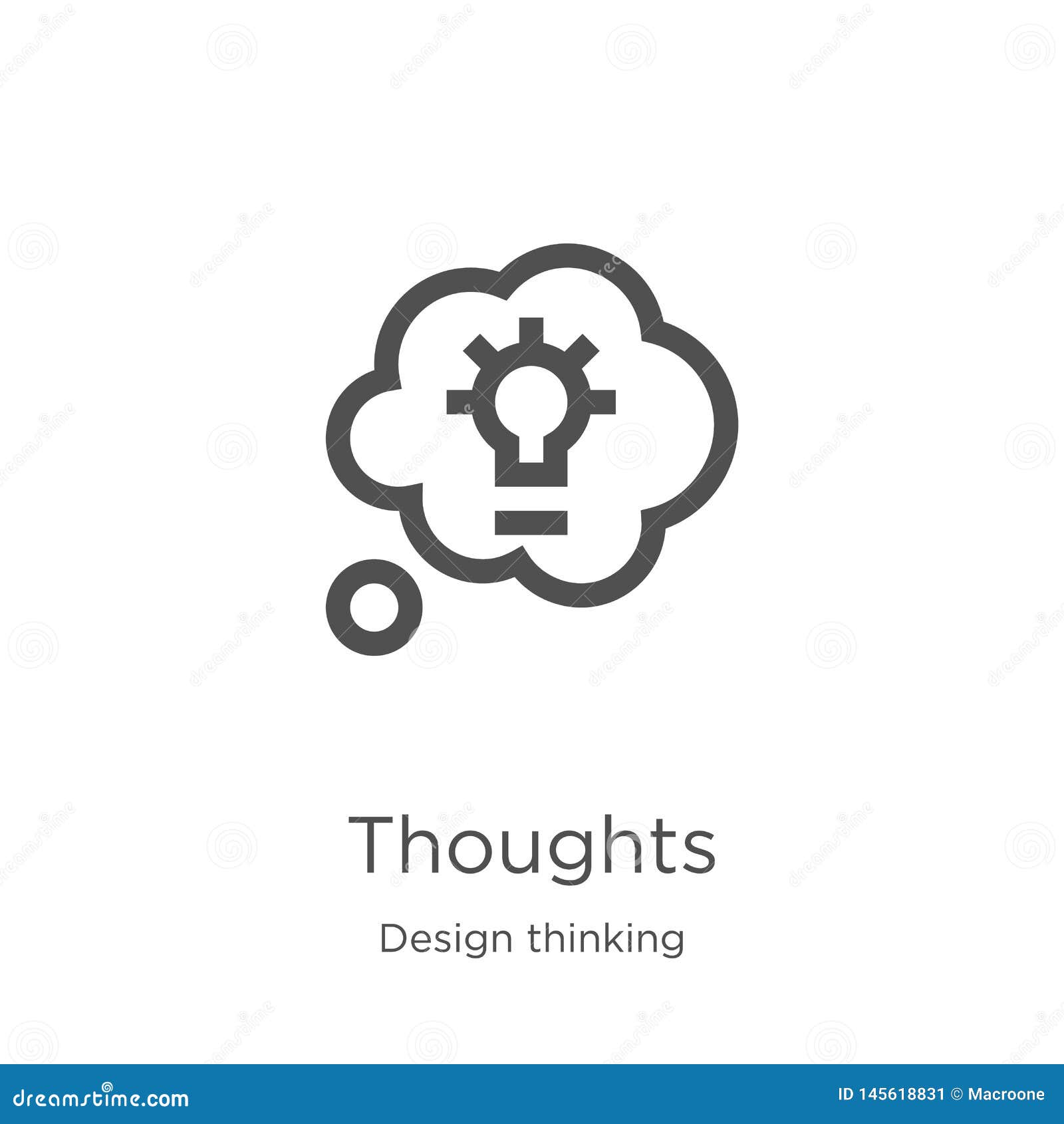 Thoughts Icon Vector from Design Thinking Collection. Thin Line ...