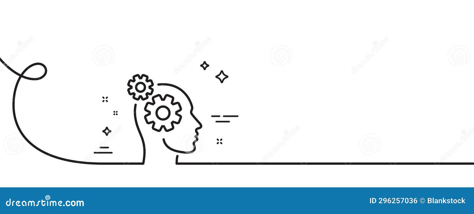 Thoughts Line Icon. Teamwork Sign. Core Value. Continuous Line with ...