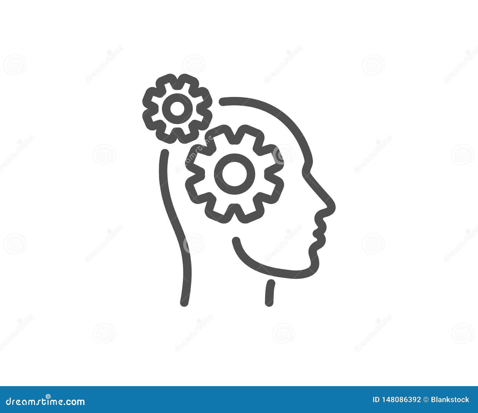 Thoughts Line Icon. Teamwork Sign. Core Value. Vector Stock Vector ...
