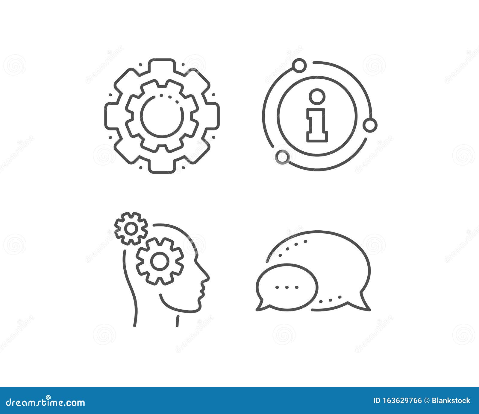 Thoughts Line Icon. Teamwork Sign. Core Value. Vector Stock Vector ...