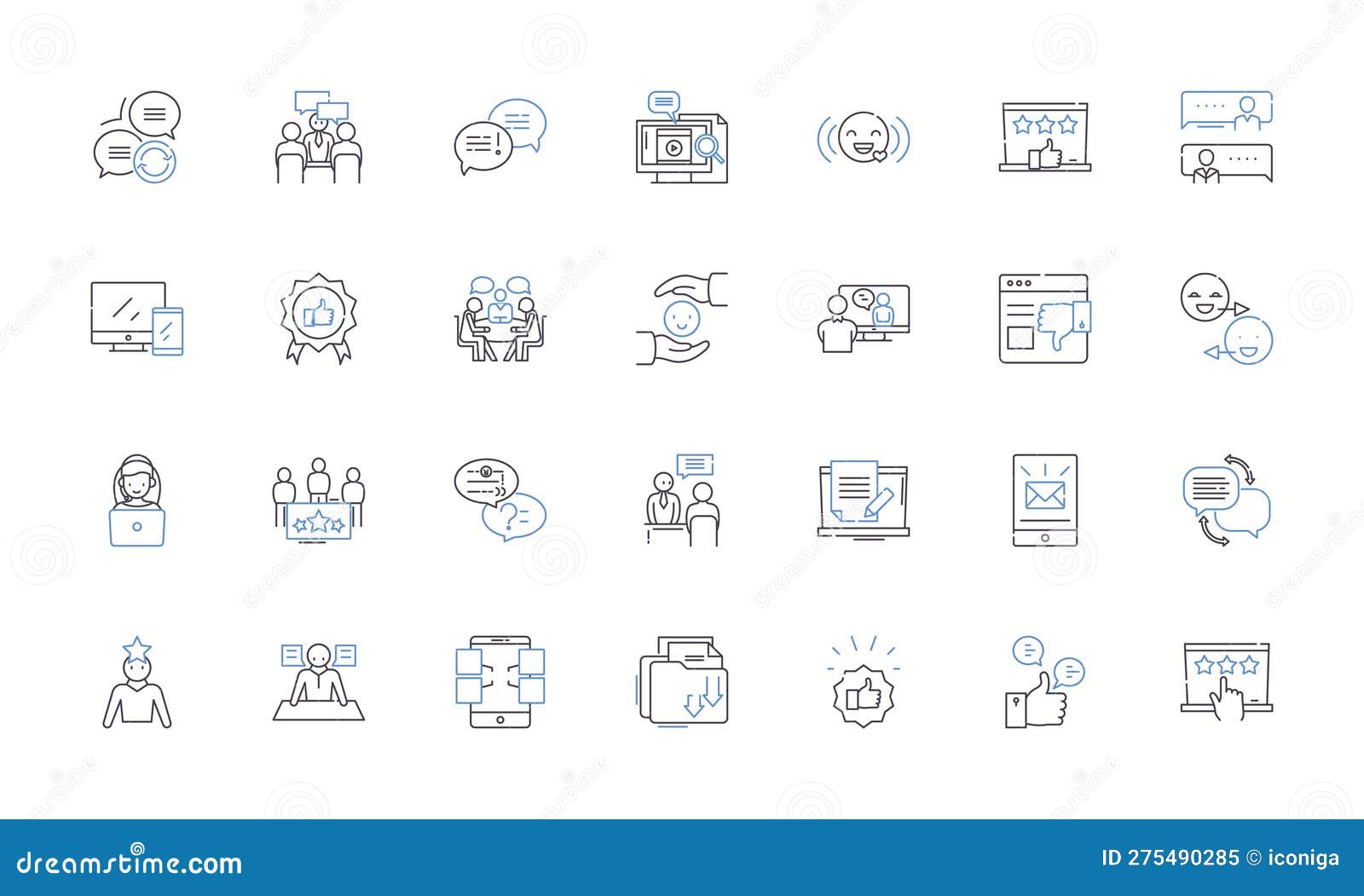 Thoughts Line Icons Collection. Meditation, Reflection, Contemplation ...