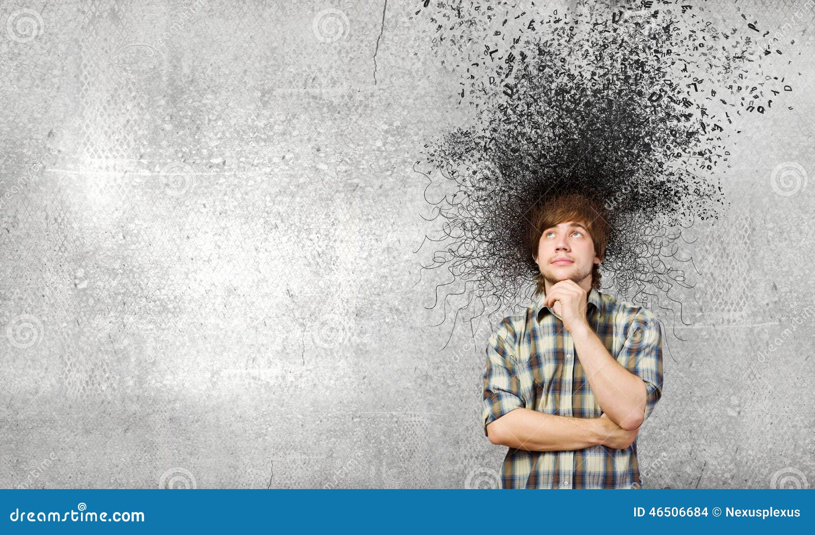 Thoughts in my head stock photo. Image of casual, inspiration - 46506684