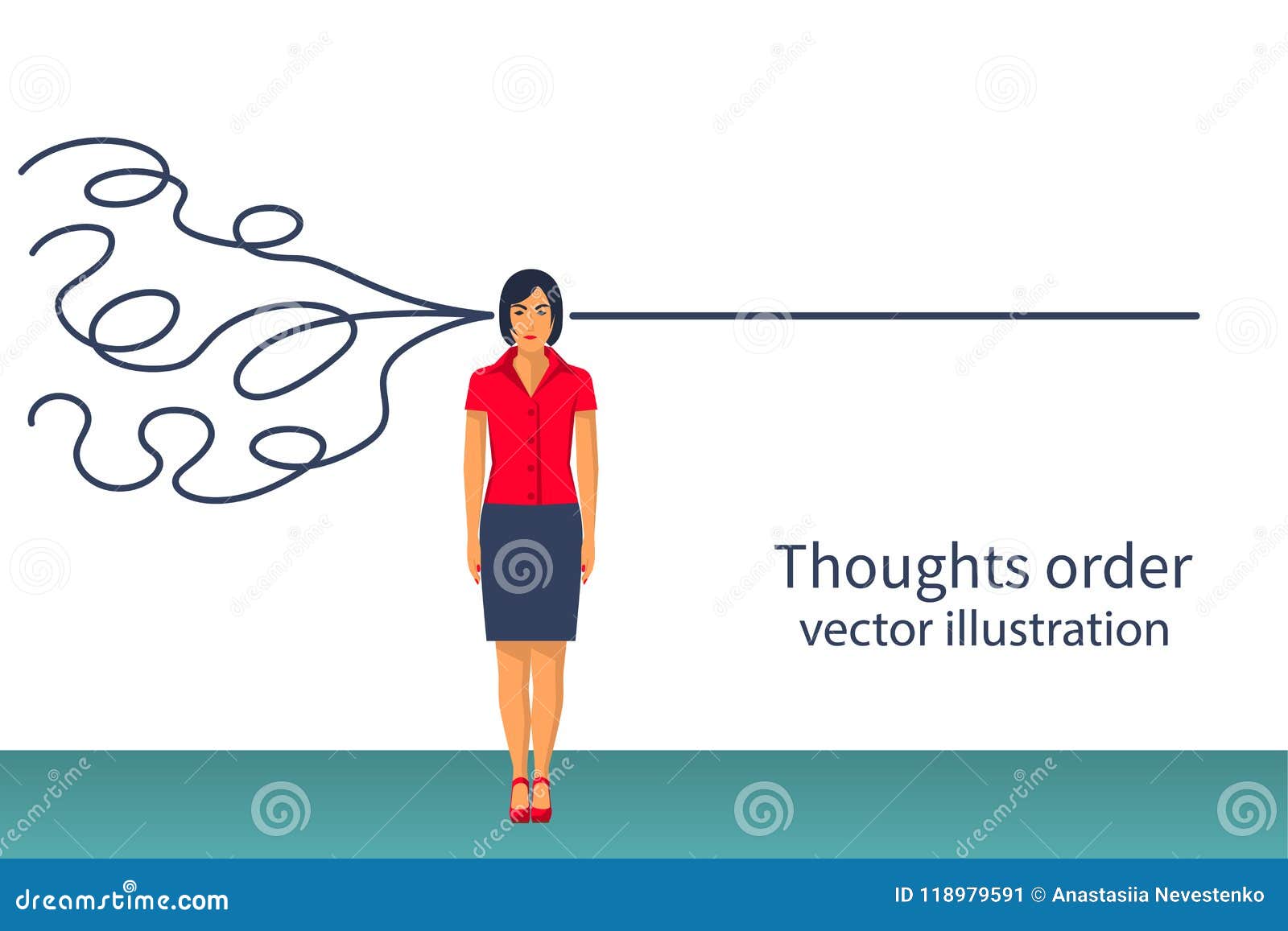 Thoughts order vector stock vector. Illustration of decode - 118979591