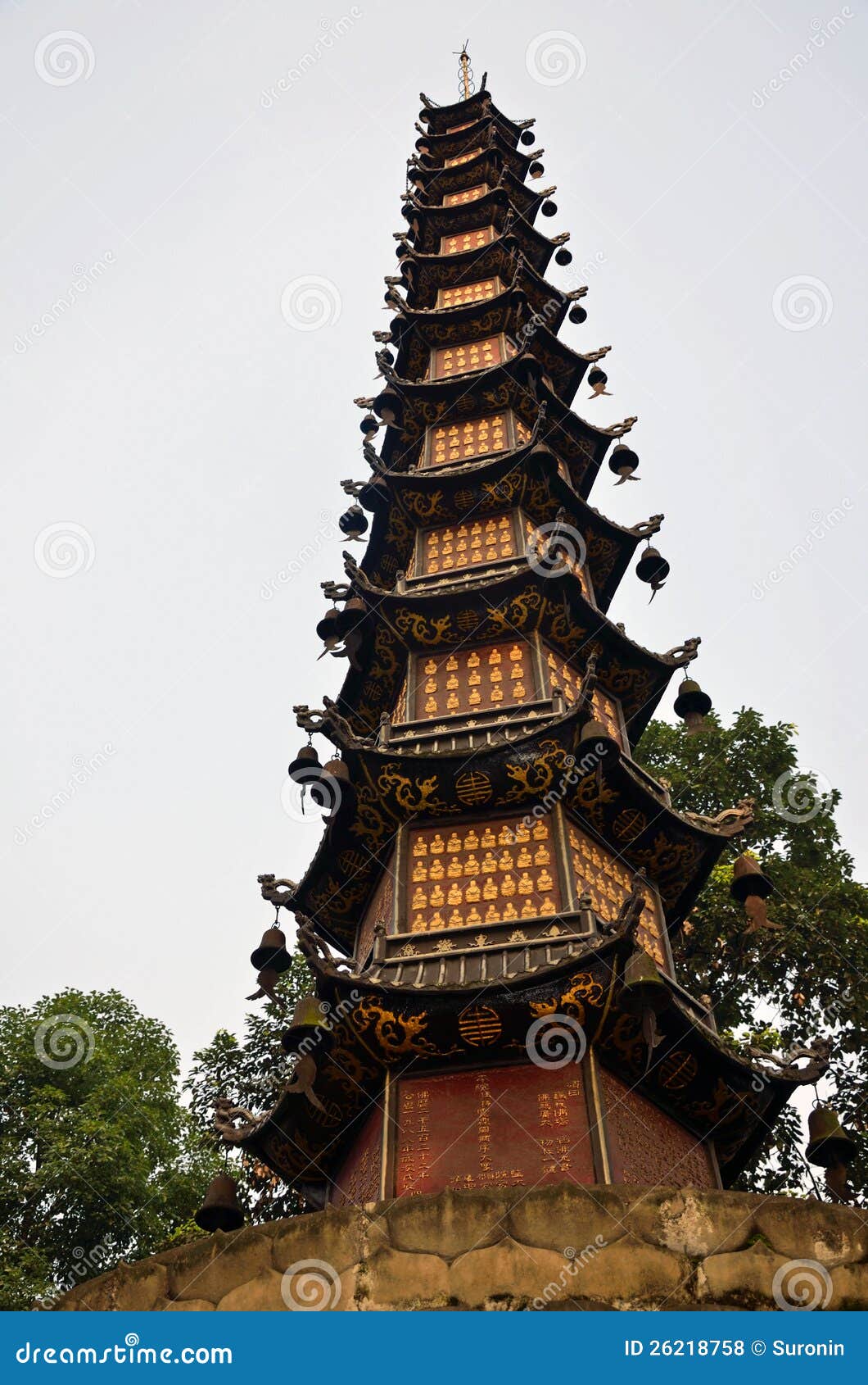 Thousand Buddha Pagoda stock photo. Image of manjushri - 26218758