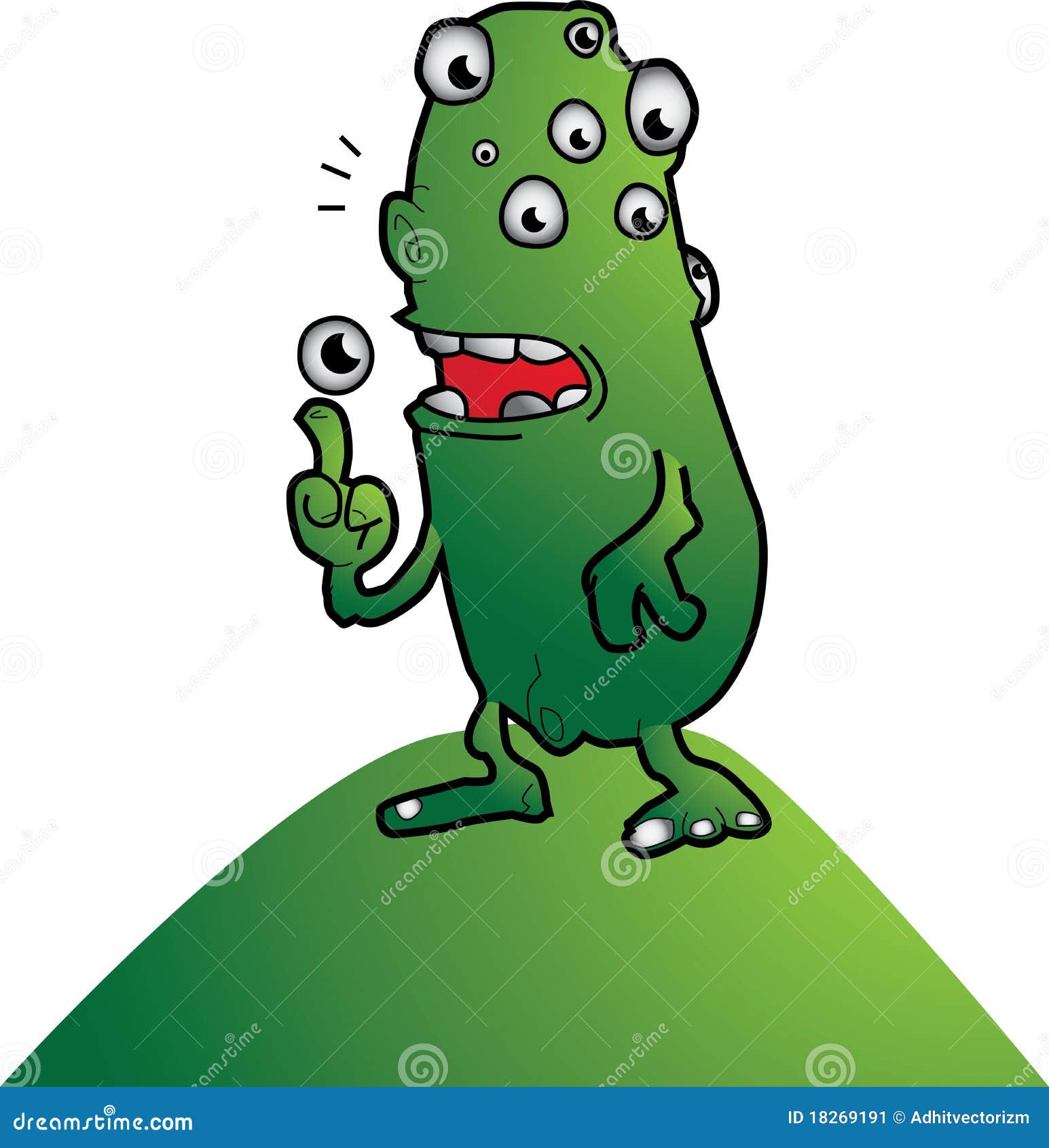 A Red Eyes Alien Pose Stock Photo | CartoonDealer.com #206072988