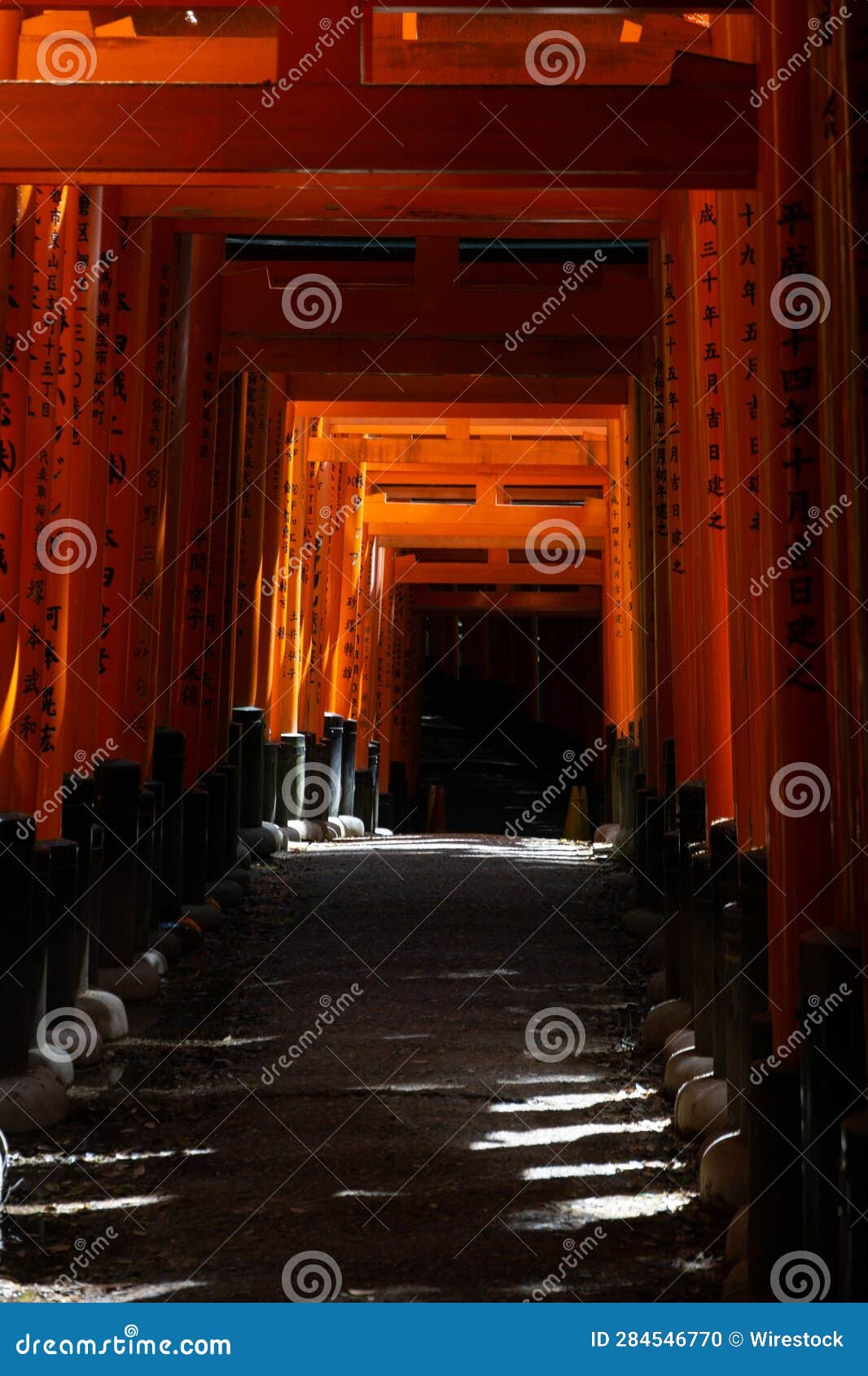 Thousand Gates Shrine in Kyoto, Japan Editorial Image - Image of serene ...