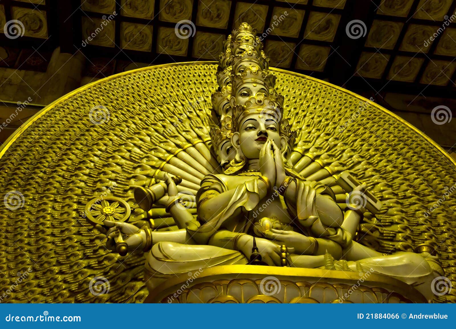 Thousand hand Buddha stock photo. Image of hand, holy - 21884066