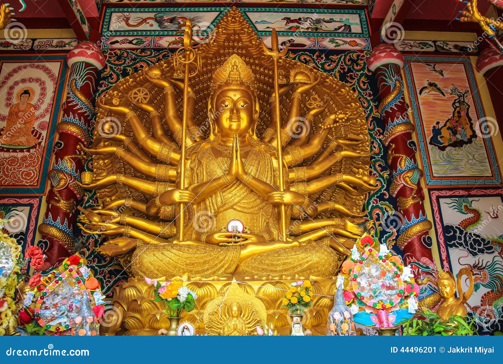 Thousand-hand Guan Yin stock image. Image of culture - 44496201
