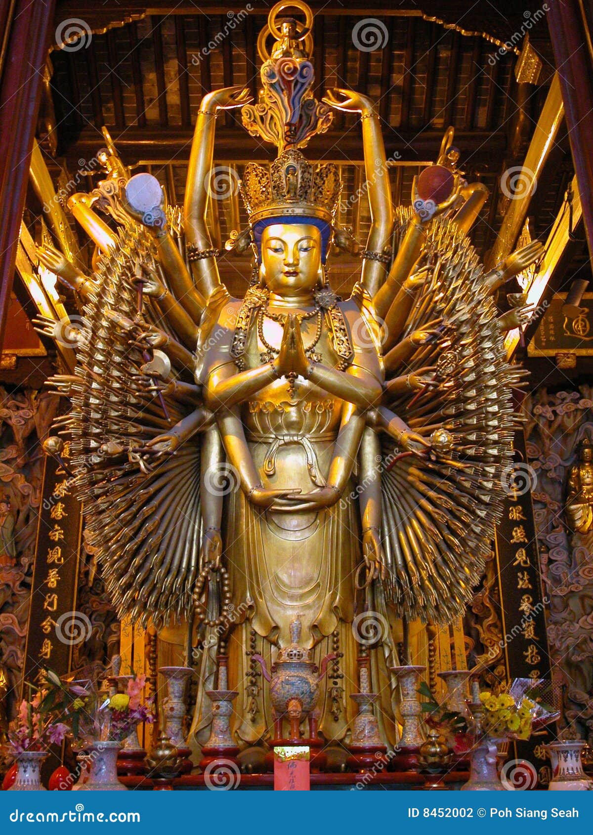 Thousand Hands and Eyes Buddha Stock Photo - Image of carve, wisdom ...