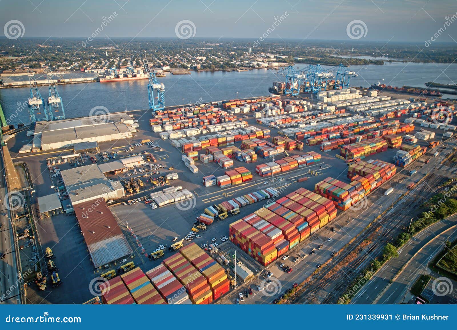Thousands of Cargo Containers Sitting at Port Editorial Photo - Image ...