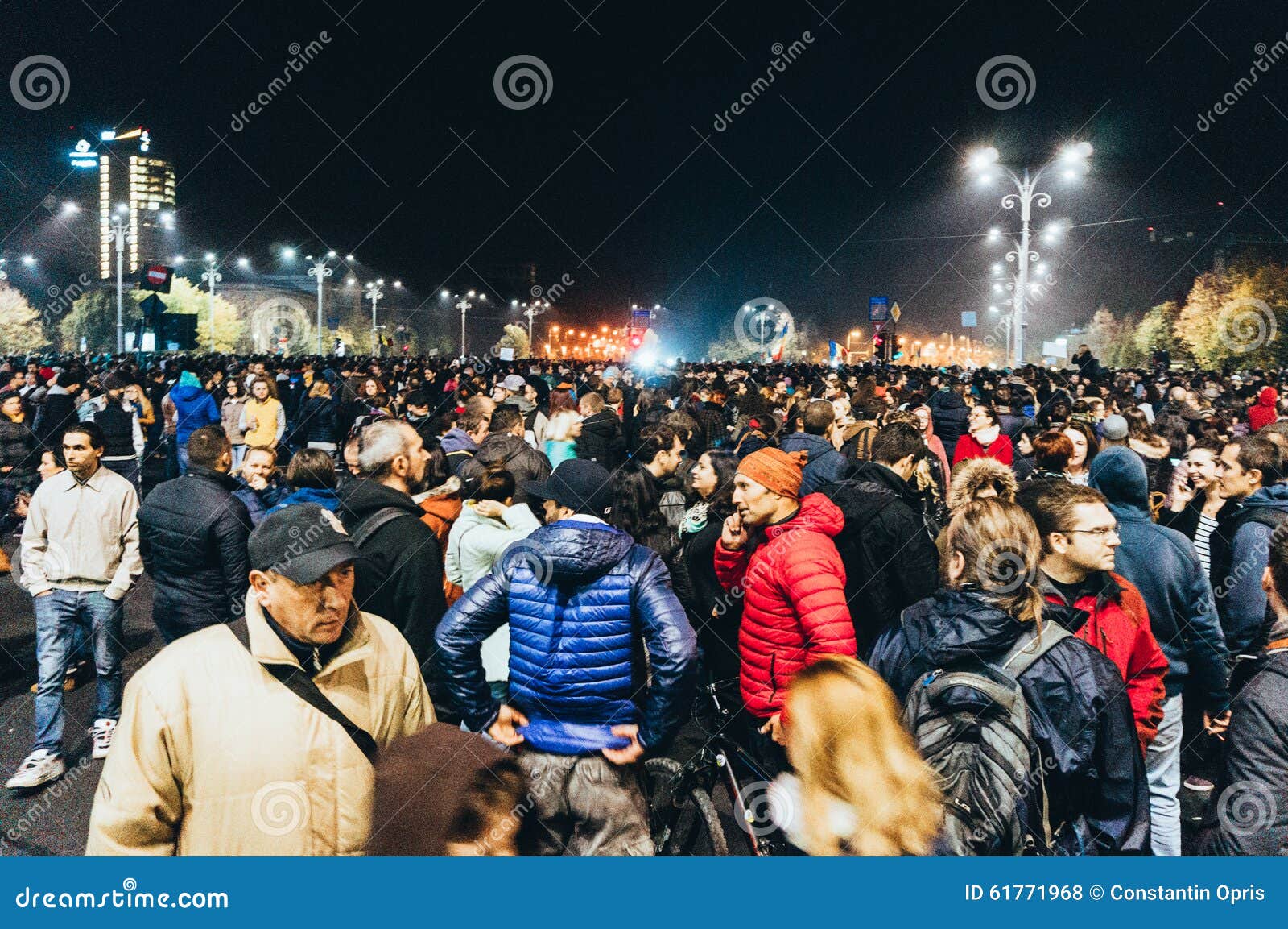 Thousands of People Protesting in Bucharest Editorial Stock Photo ...