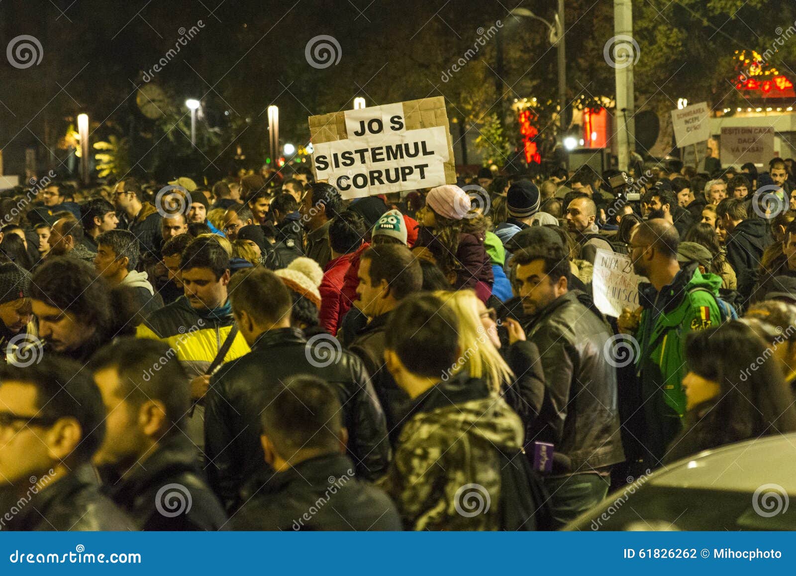 Thousands Protesters in Bucharest Editorial Photography - Image of ...