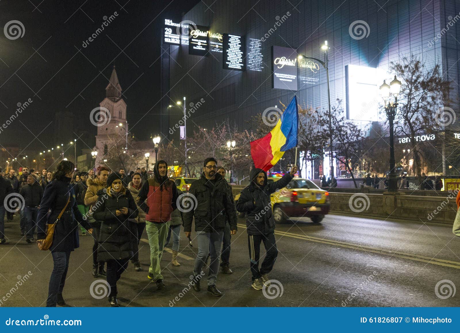 Thousands Protesters in Bucharest Editorial Photography - Image of ...