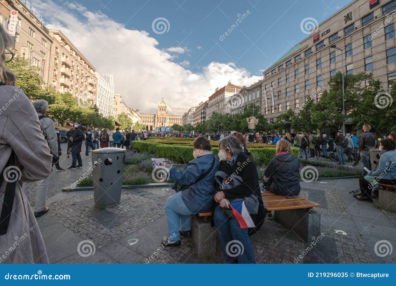 Thousands Protests on Wenceslas Square in Prague Editorial Image ...