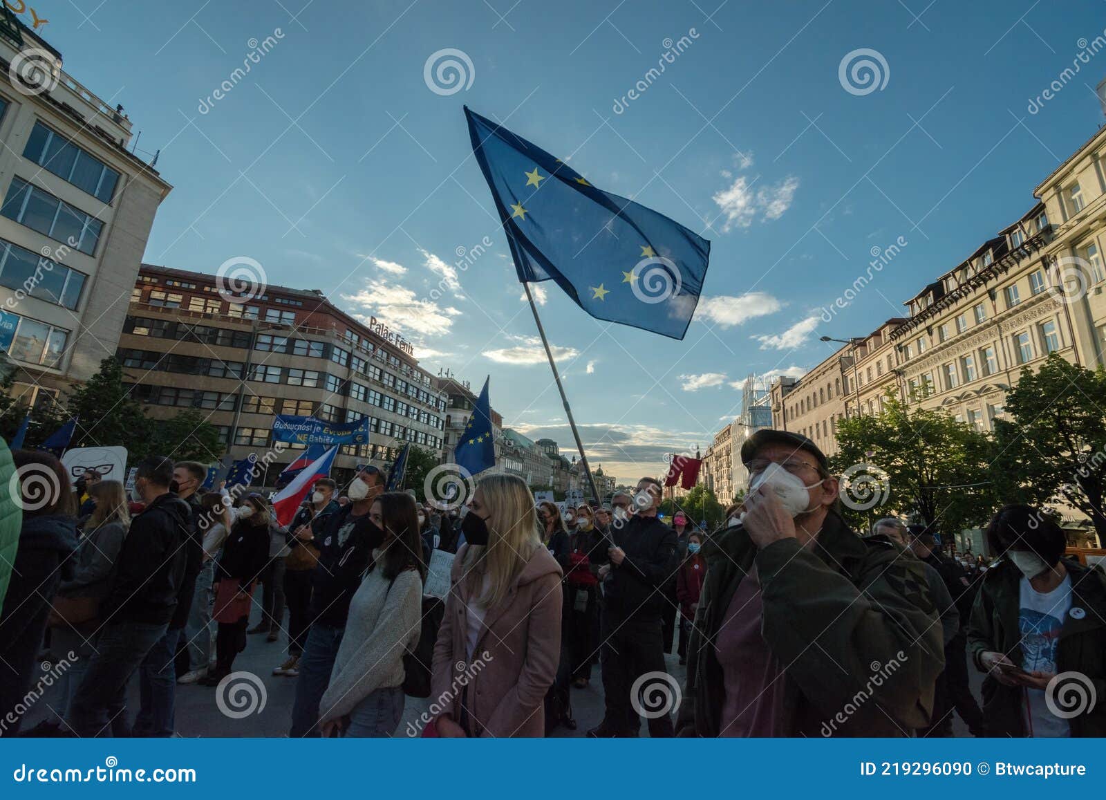 Thousands Protests on Wenceslas Square in Prague Editorial Image ...