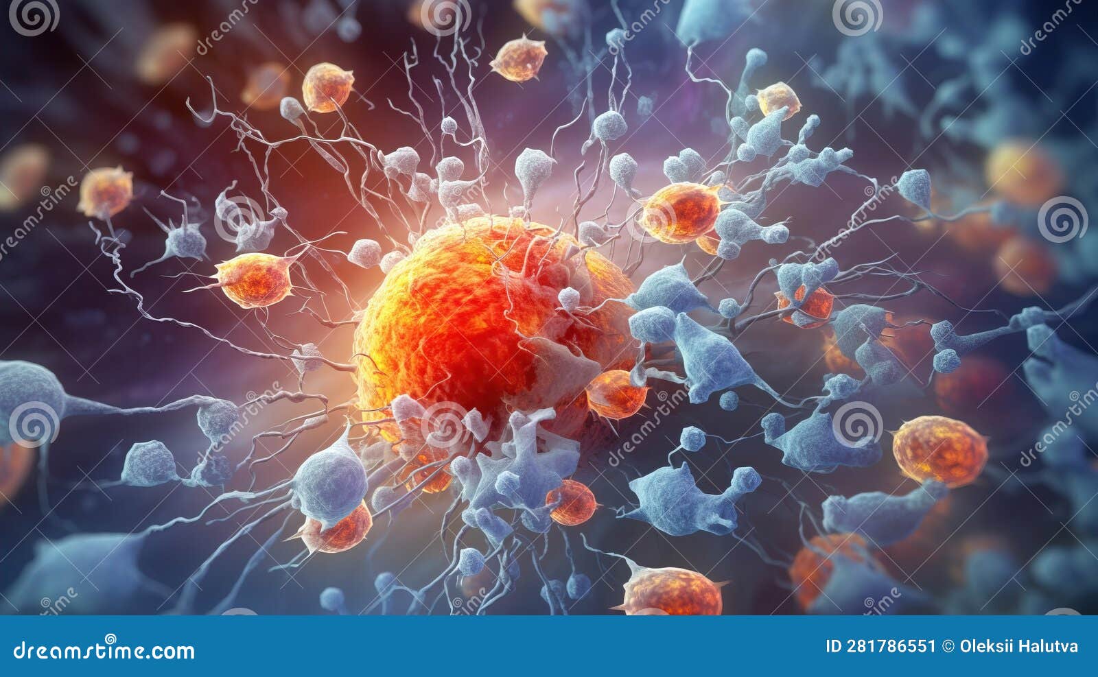 Thousands of Tiny Bacteria Cells, Forming into a Beautiful Organic ...