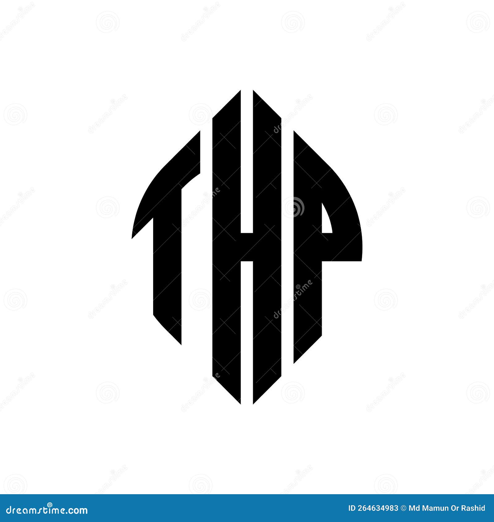 THP Circle Letter Logo Design with Circle and Ellipse Shape. THP ...