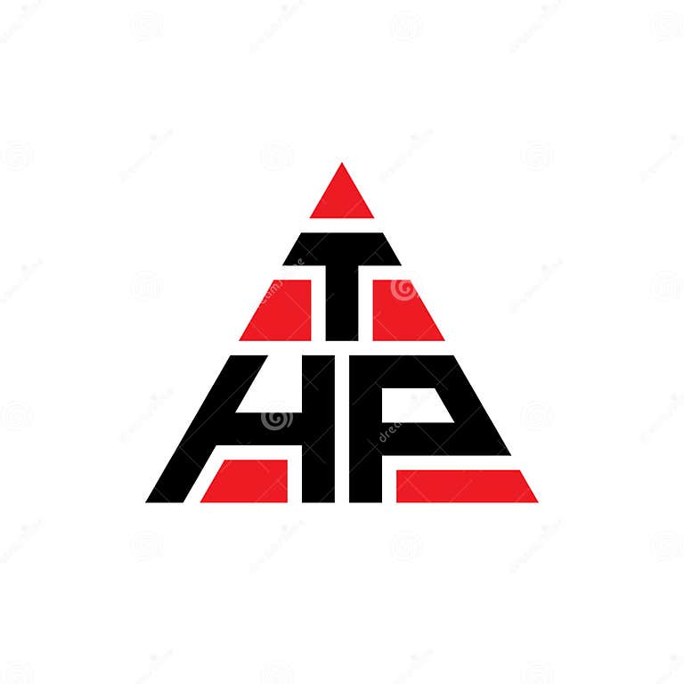 THP Triangle Letter Logo Design with Triangle Shape. THP Triangle Logo ...